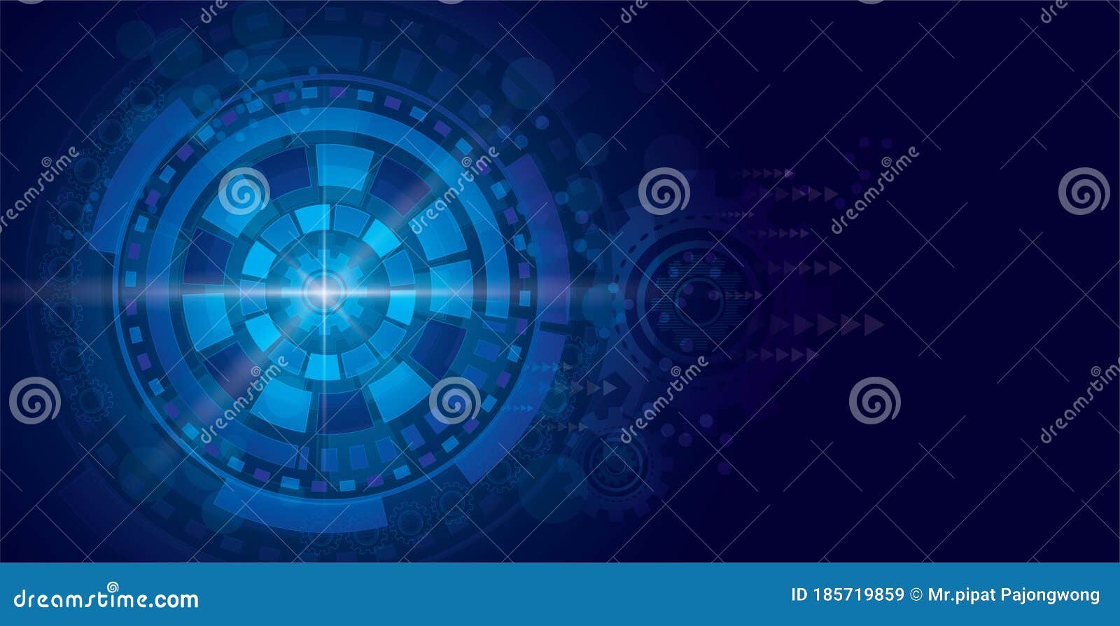 Blue Background Technology Concept, Digital Abstract Vector Design ...