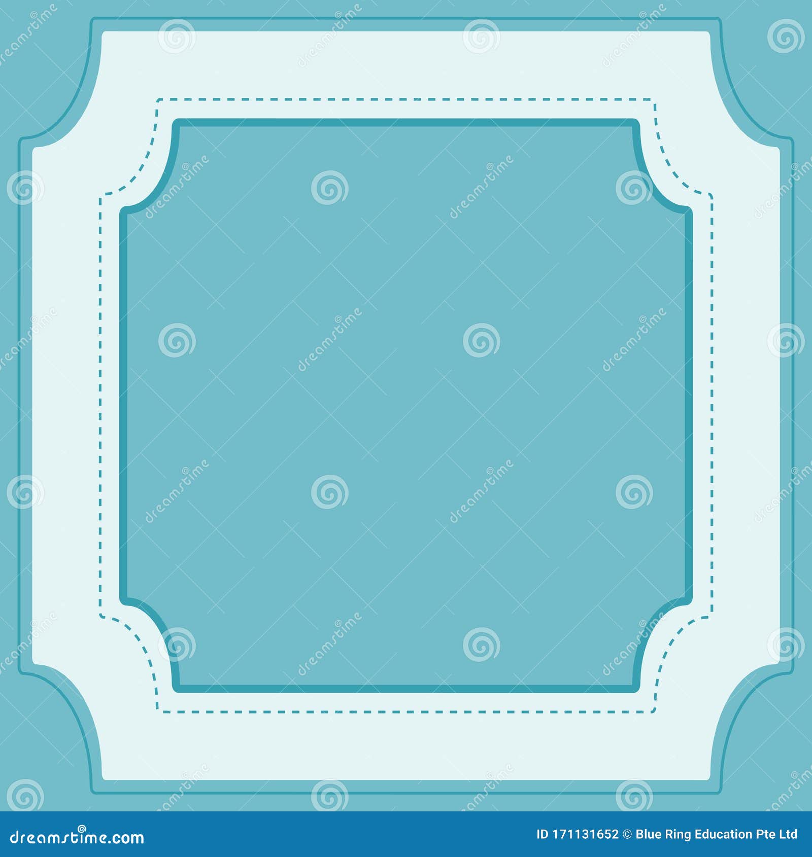 Blue Background Template with Frame Stock Illustration - Illustration ...
