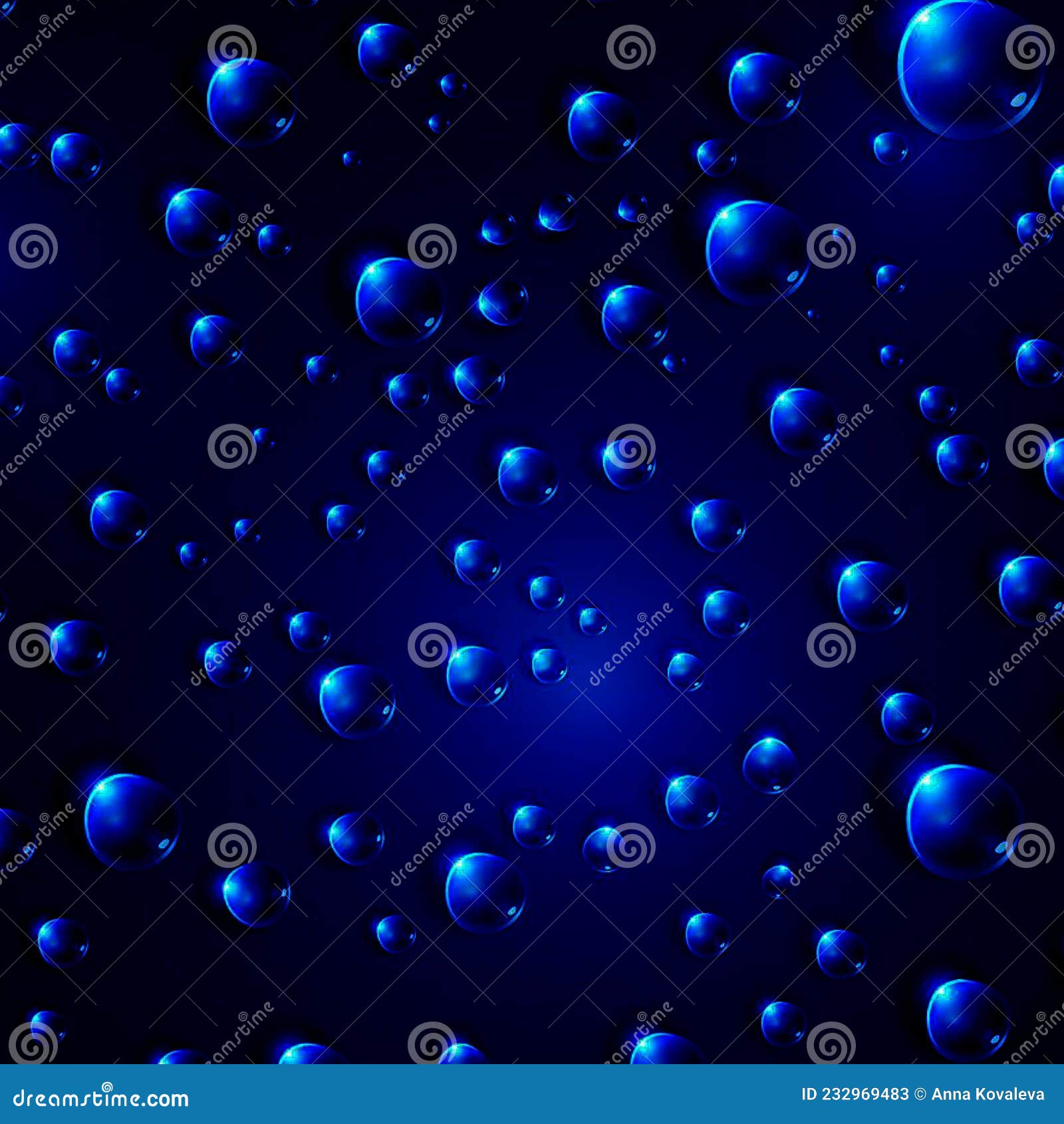 Blue Background with Texture. the Texture Formed by Bubbles and Water ...