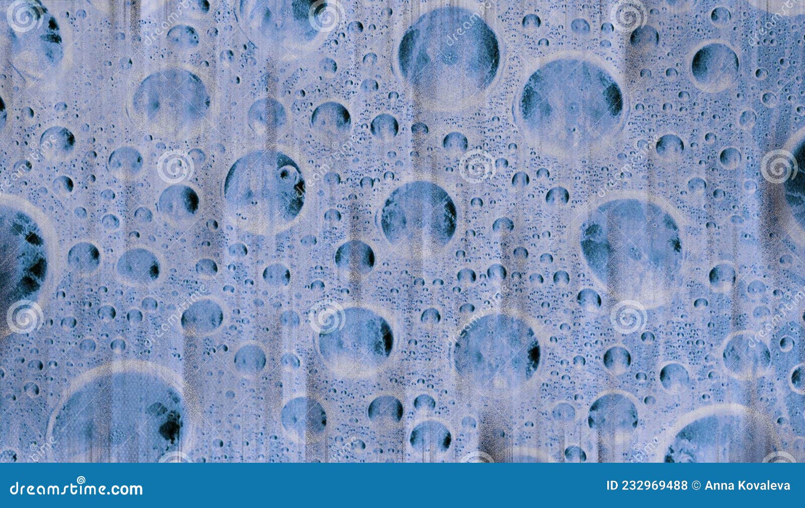 Blue Background with Texture. the Texture Formed by Bubbles and Water ...