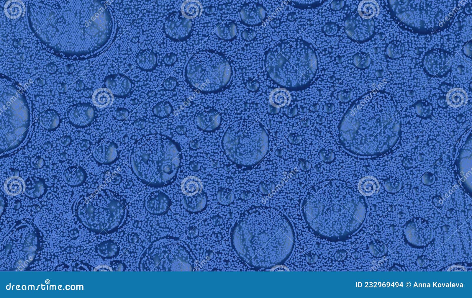 Blue Background with Texture. the Texture Formed by Bubbles and Water ...
