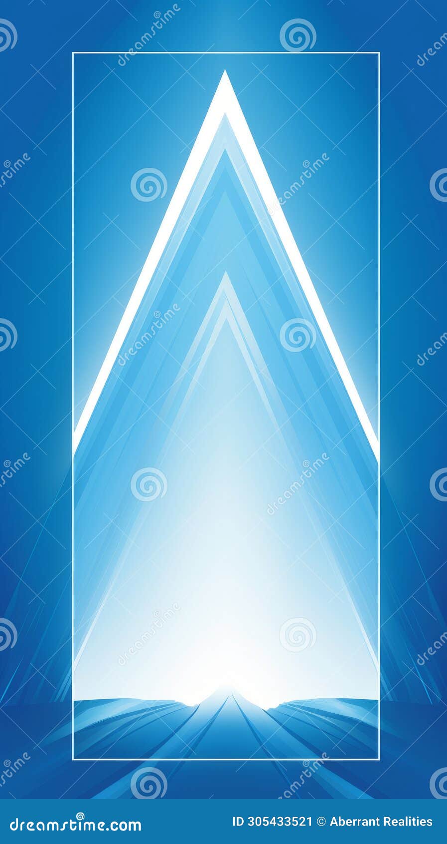 A Blue Background with a Triangle Shape in the Middle Stock ...