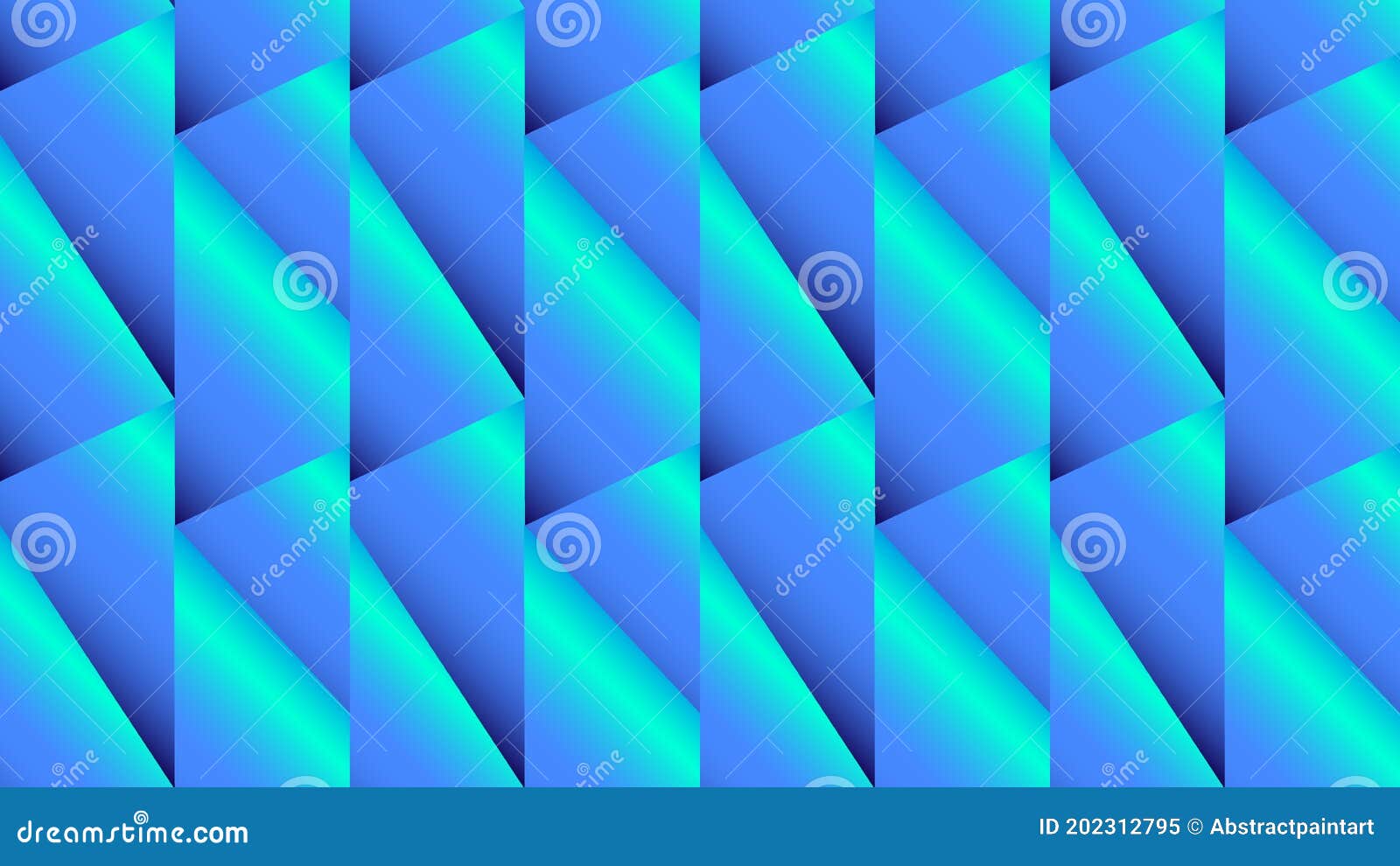 Blue Background Triangle Shape, Seamless Pattern, Minimal Design ...