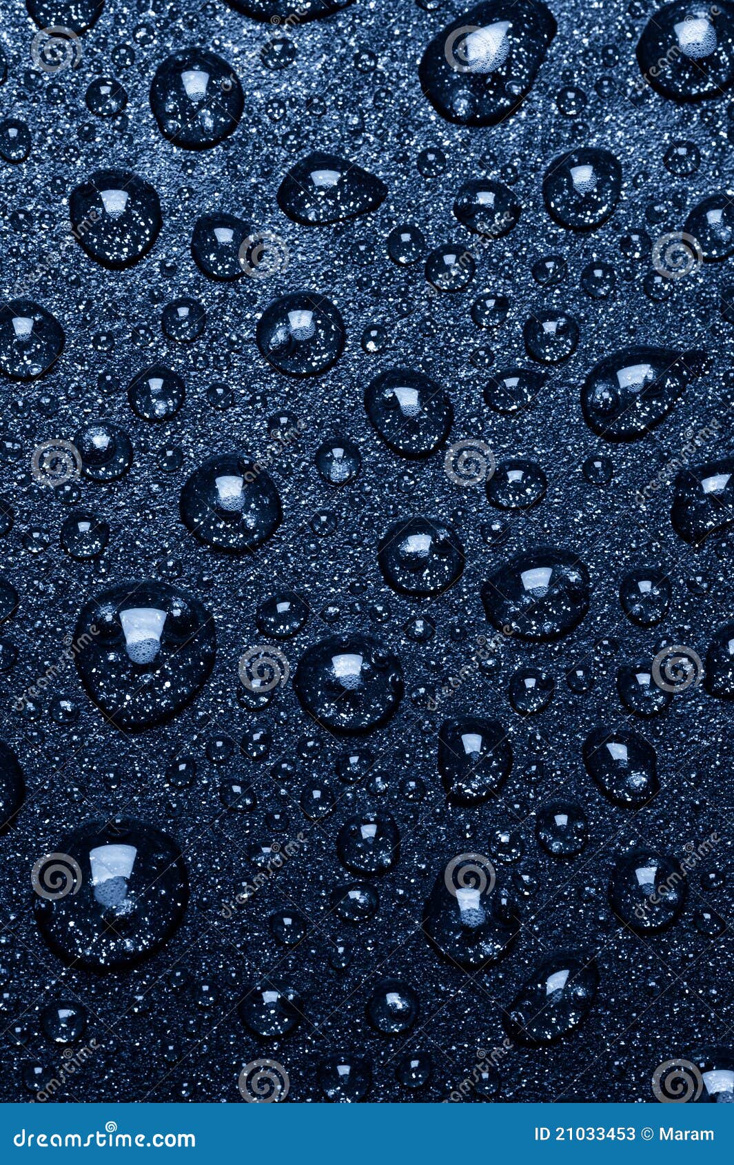 Blue Background with Water Drops Stock Image - Image of raindrops ...