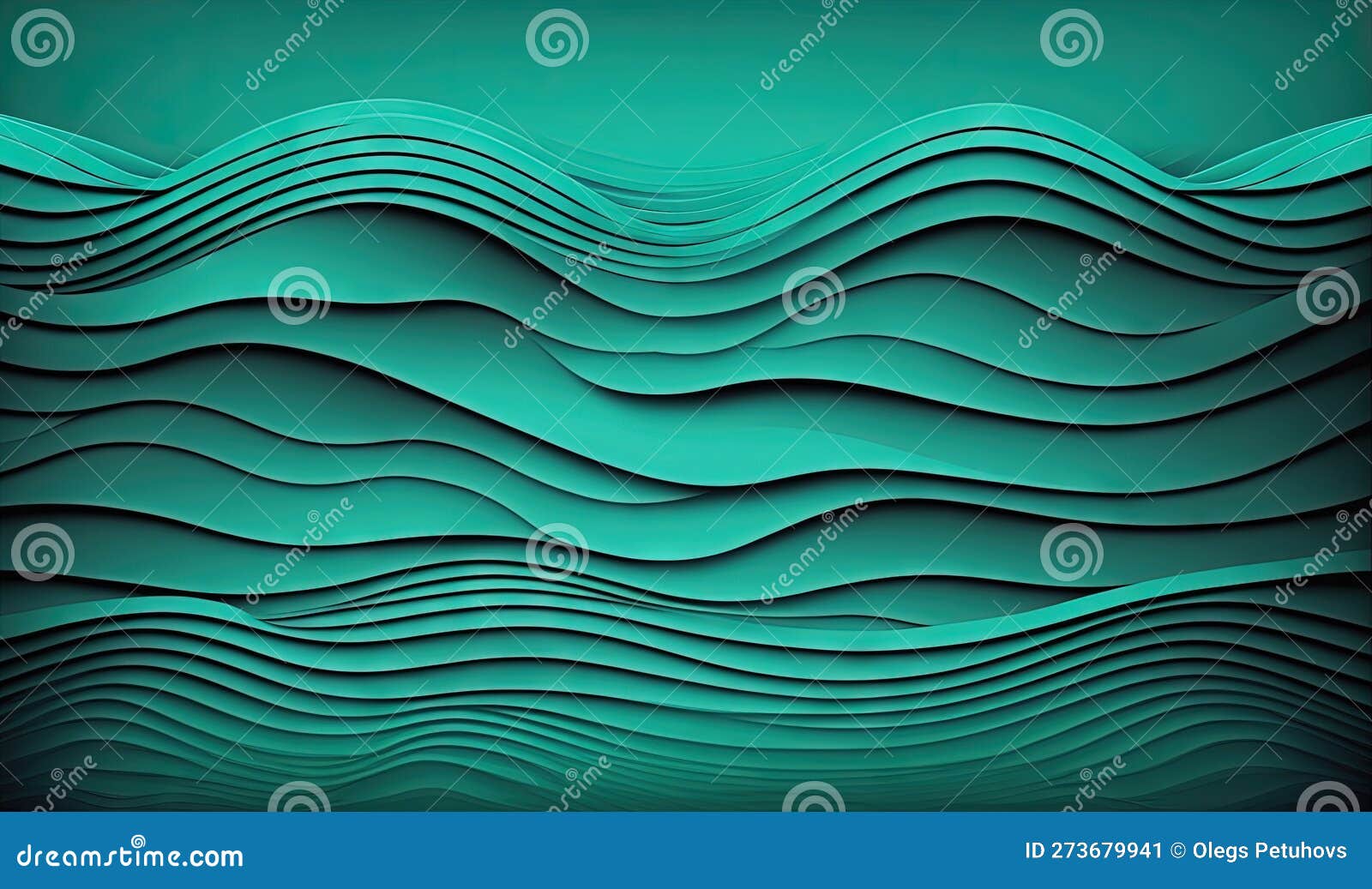 A Blue Background with Wavy Lines and Waves in the Middle of the Image ...