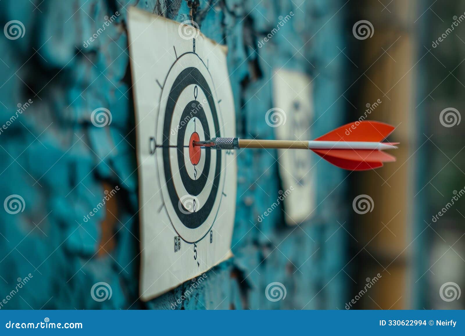 Blue Background with a White Sticky Note Featuring an Image of a Target ...