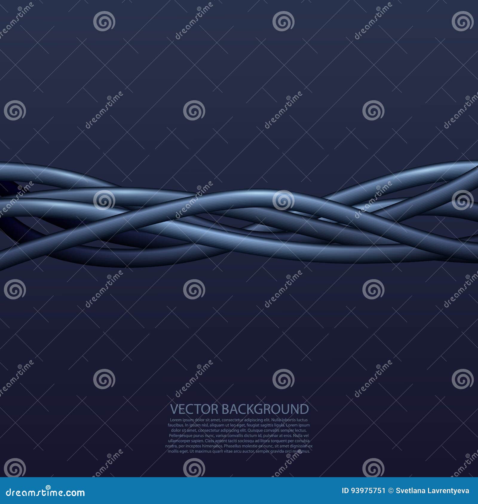 Blue Background with Wires, Vector Illustration. Stock Vector ...
