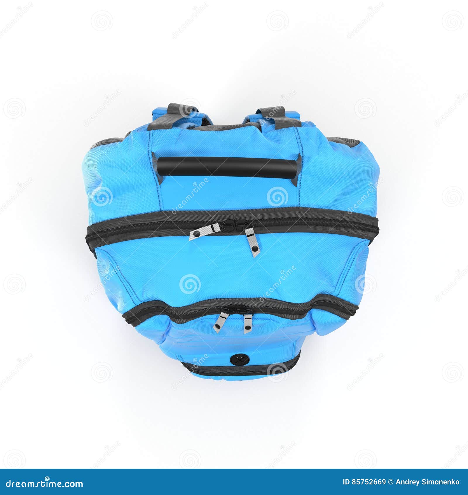 Blue Backpack or Back Pack or School Bag or Rucksack Isolated on White ...