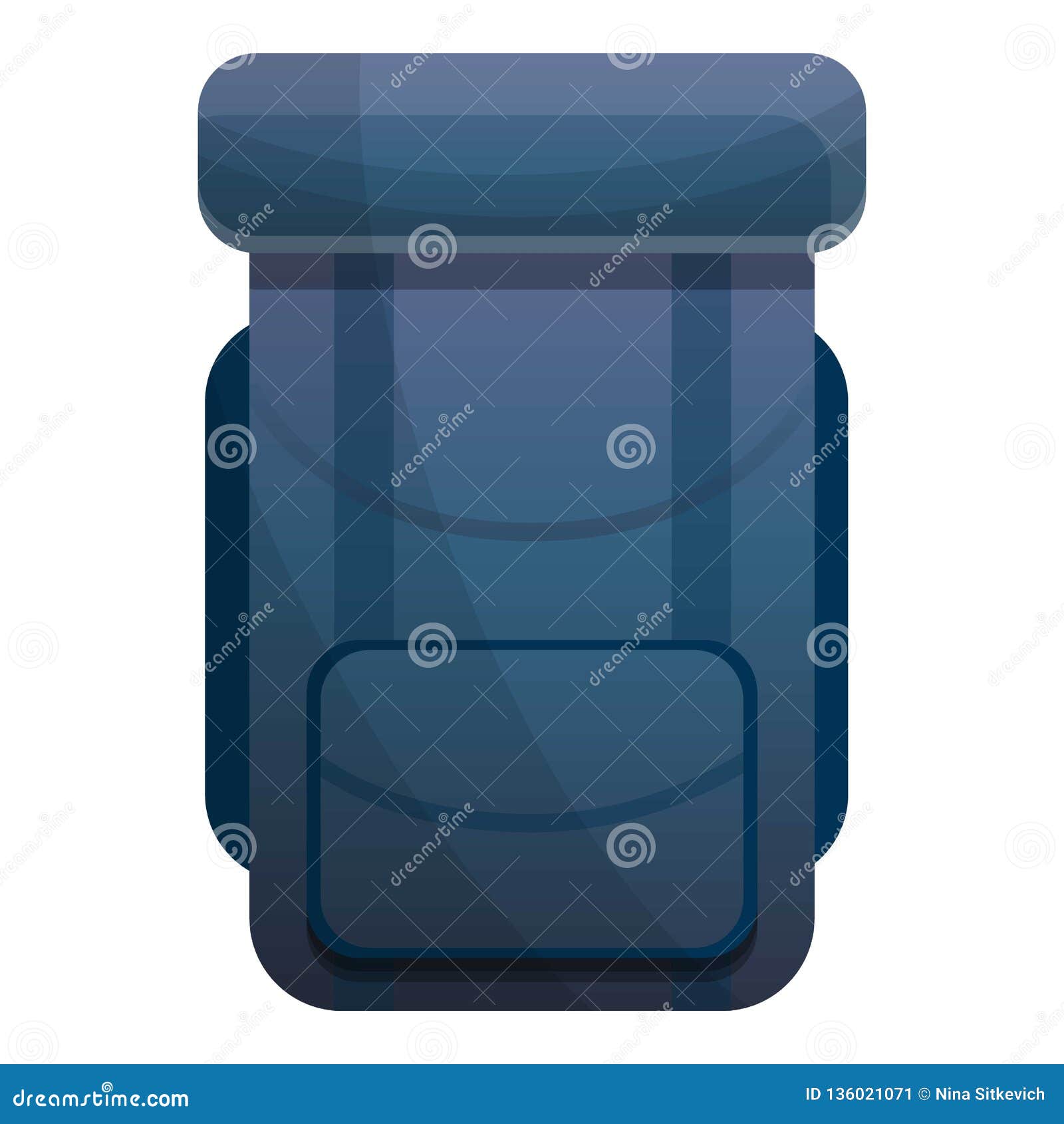 Blue Backpack Icon, Cartoon Style Stock Vector - Illustration of ...