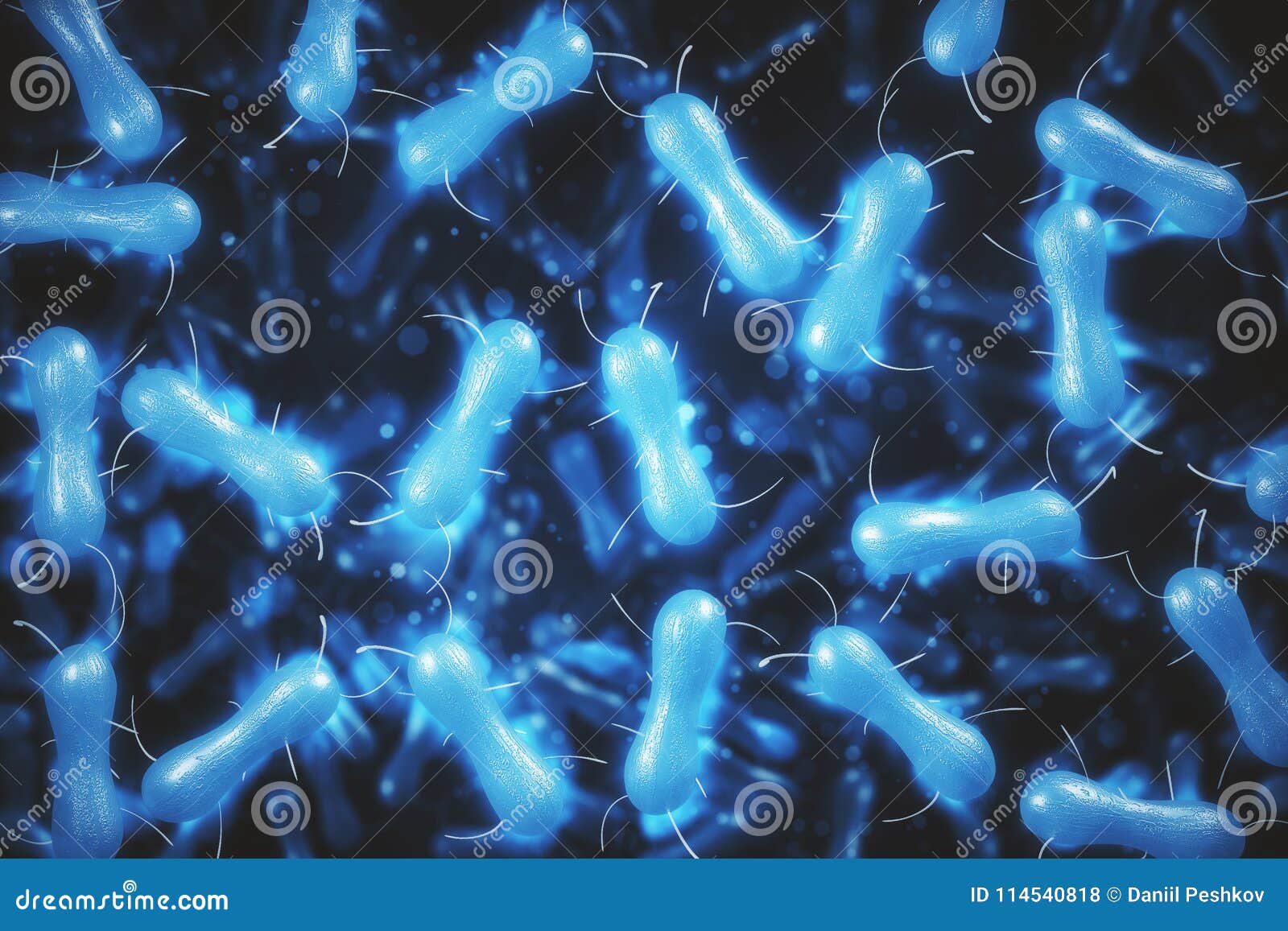 Blue bacteria backdrop stock illustration. Illustration of health ...