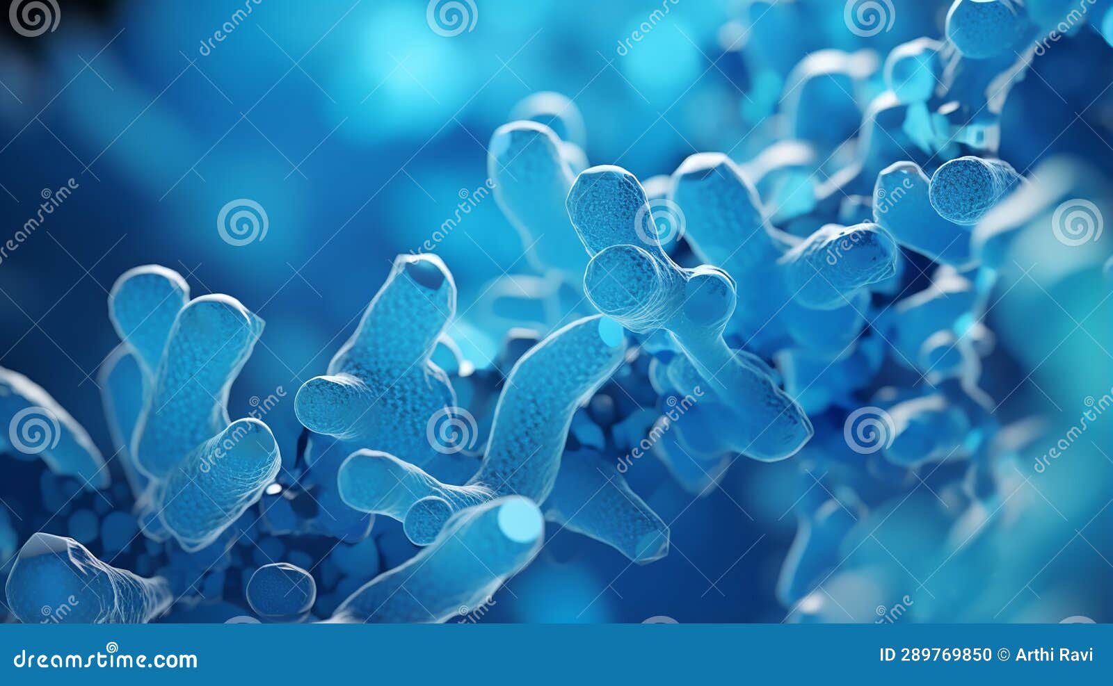 Blue Bacteria Micro Object Microscope View Stock Illustration ...