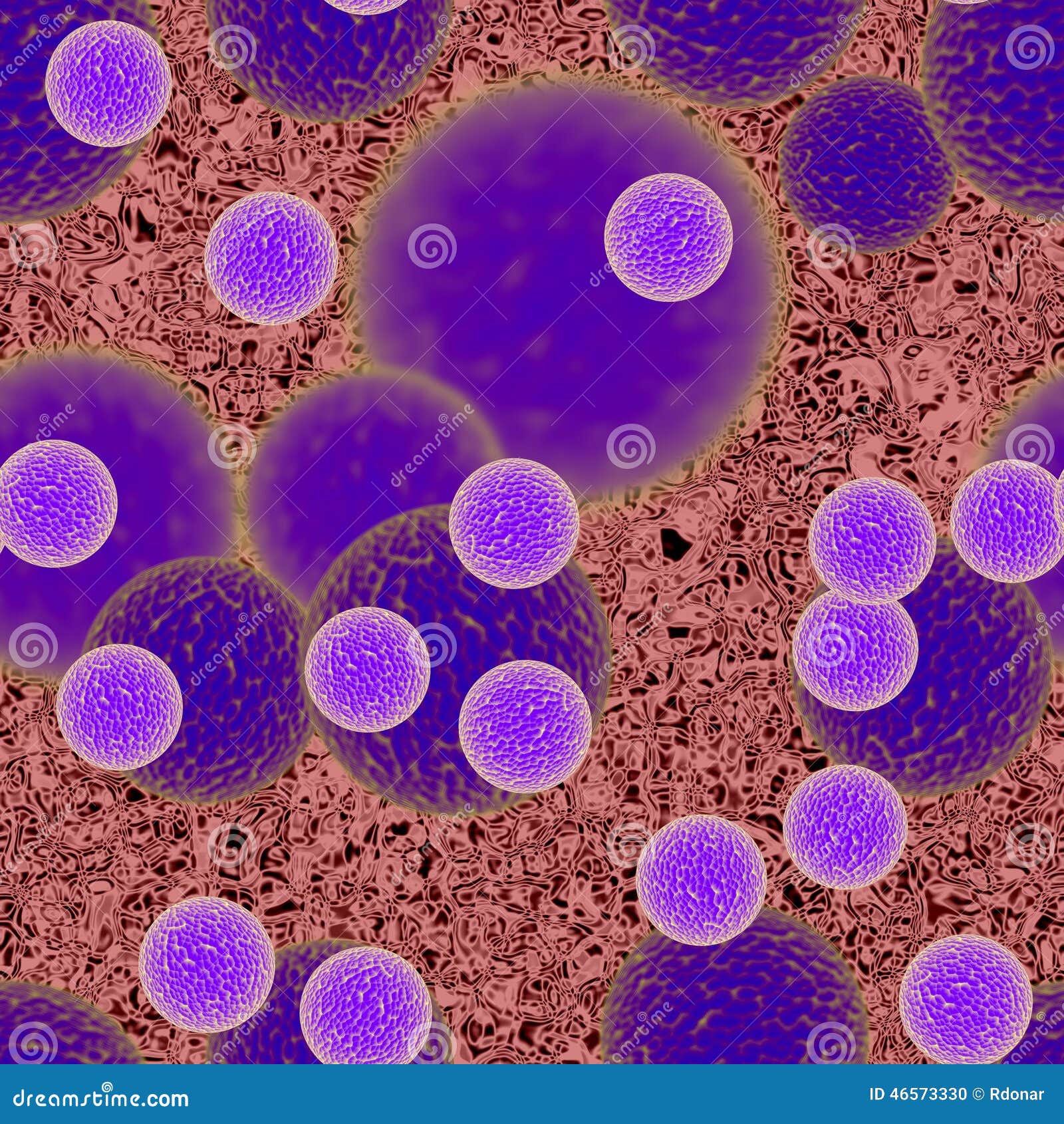 Blue Bacteria or Virus Spheres in Blood, Generated Texture Stock ...