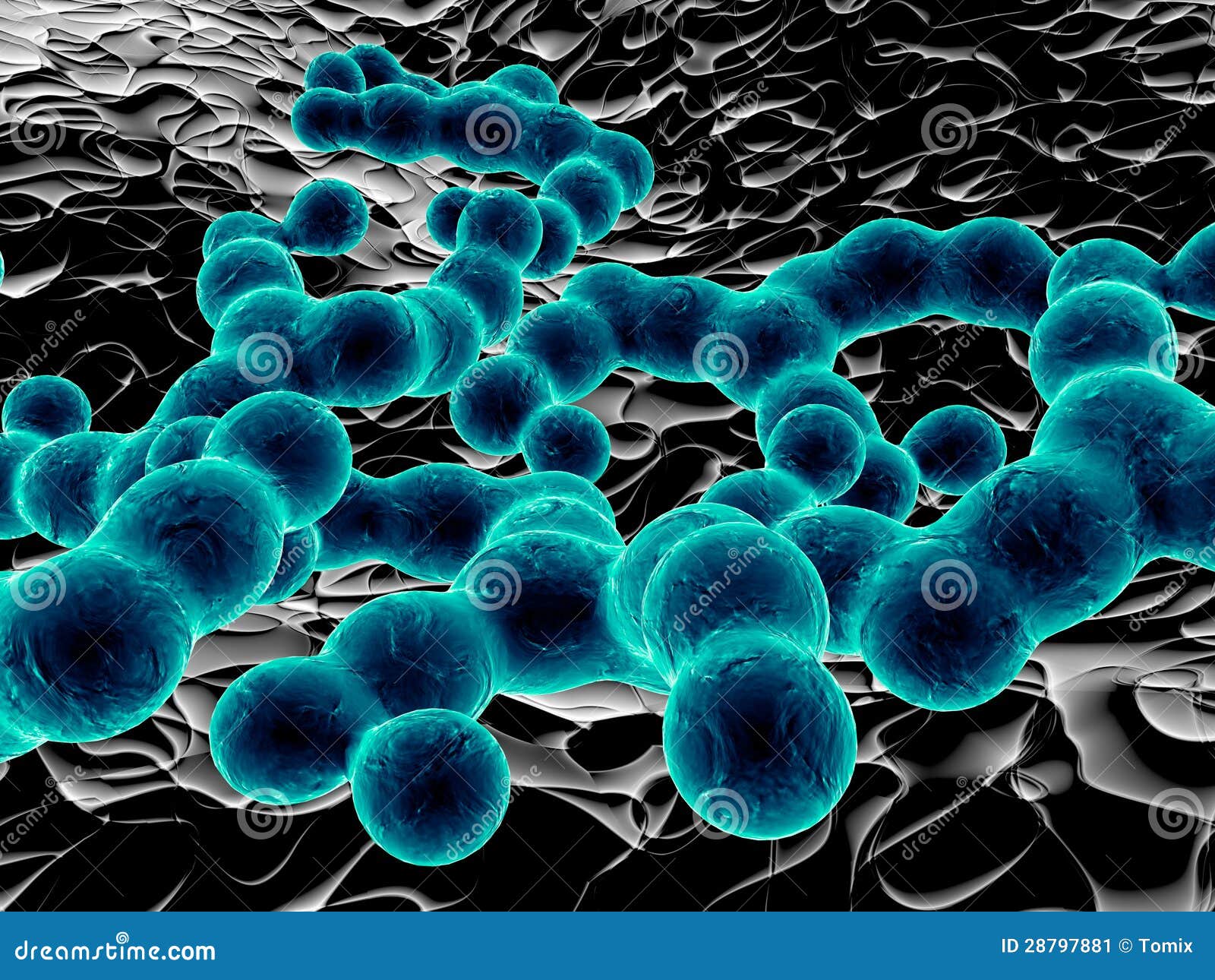 Blue bacterias stock illustration. Illustration of cells - 28797881