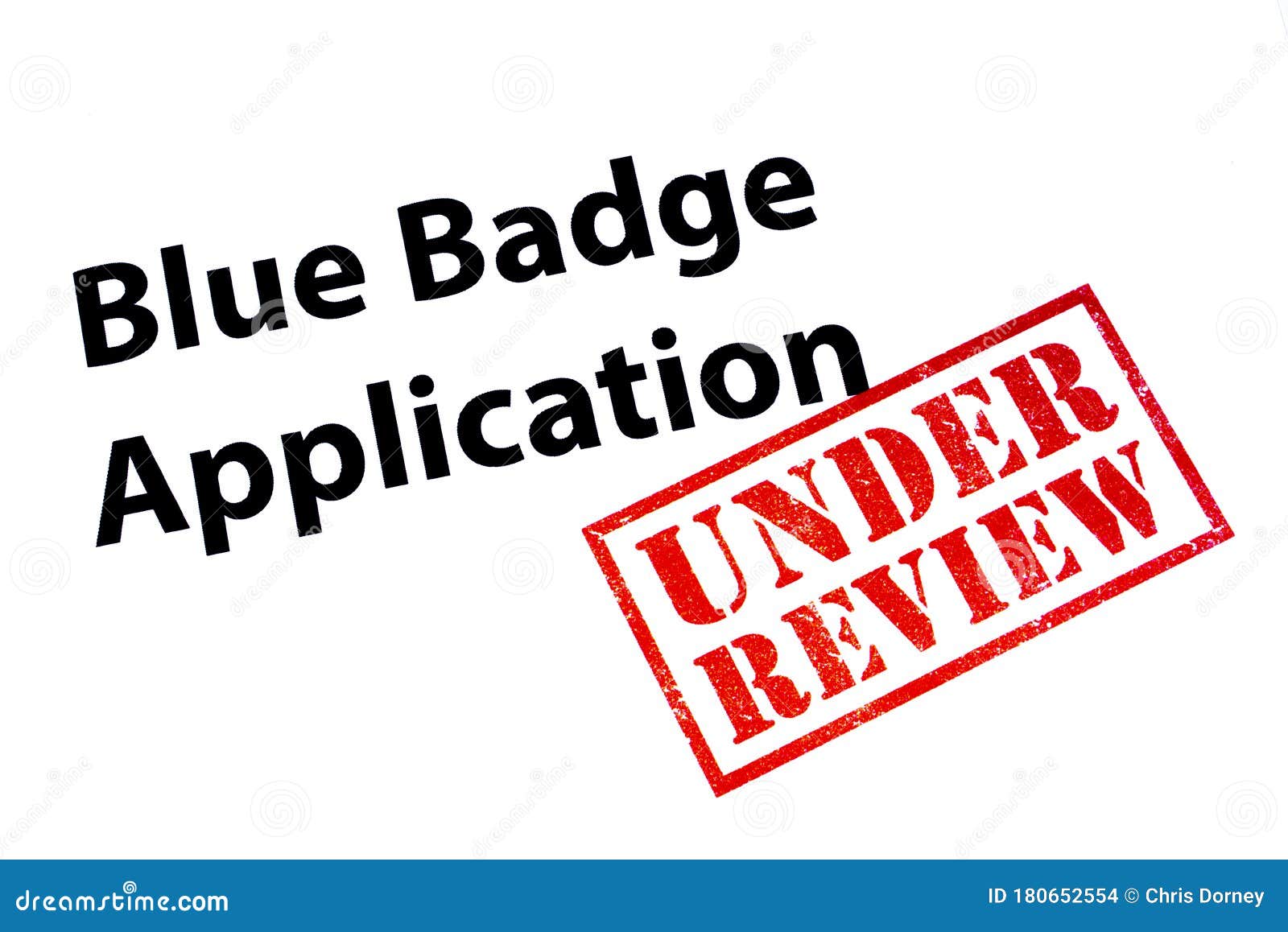 Blue Badge Application Under Review Stock Illustration - Illustration ...