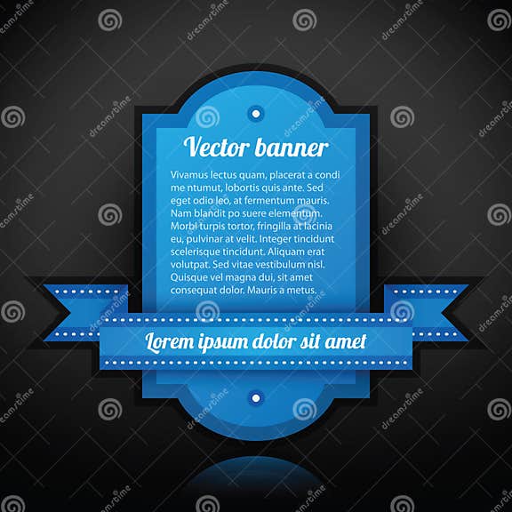 Blue badge in retro style. stock vector. Illustration of retro - 53871183