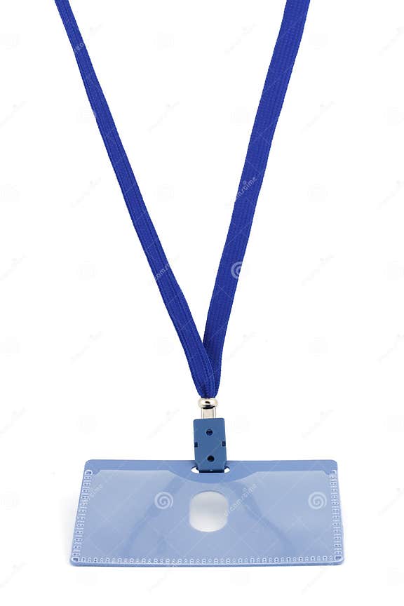 Blue badge on a string stock image. Image of copy, identity - 25578771
