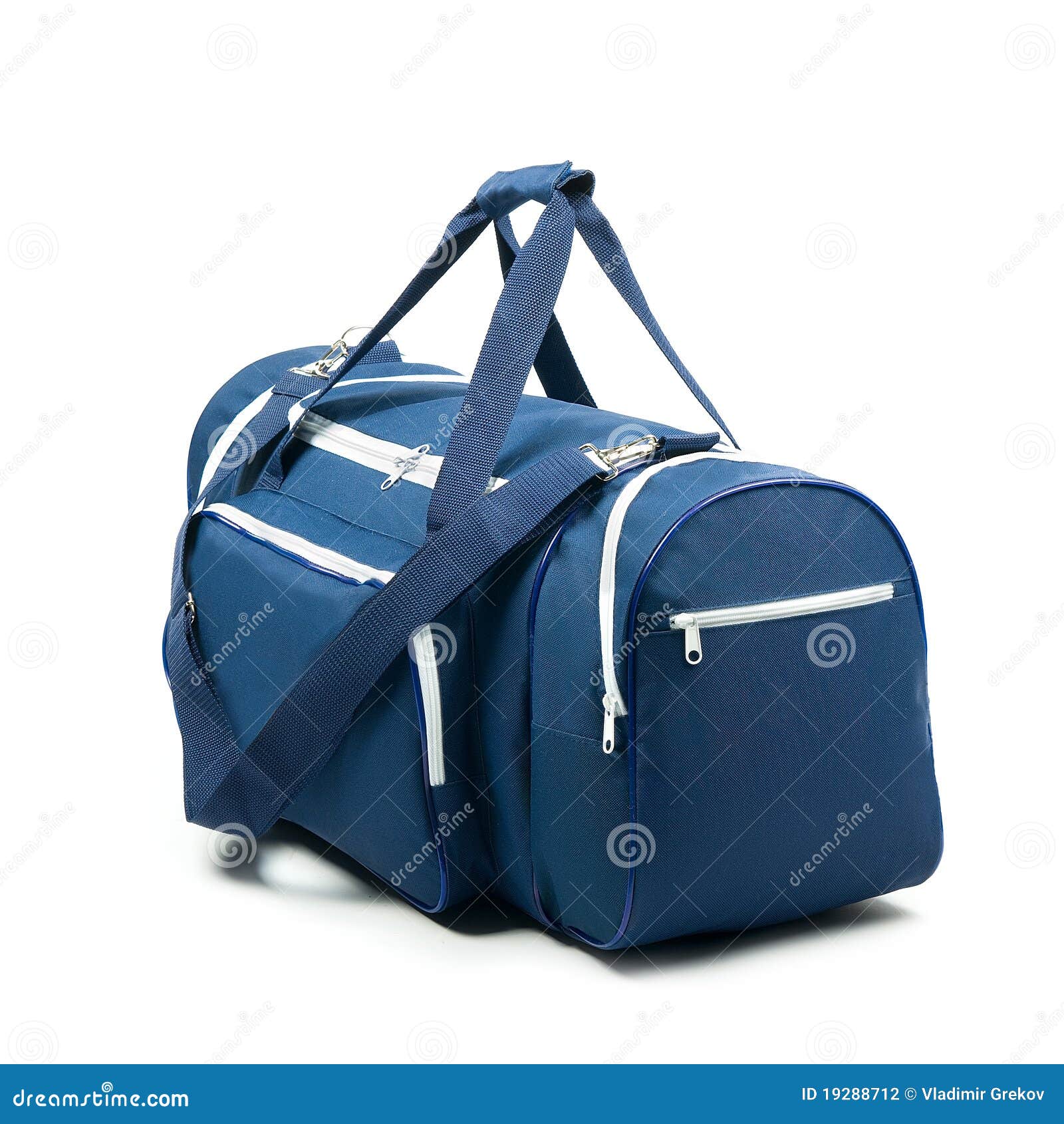 Blue bag stock photo. Image of shot, zippers, touring - 19288712