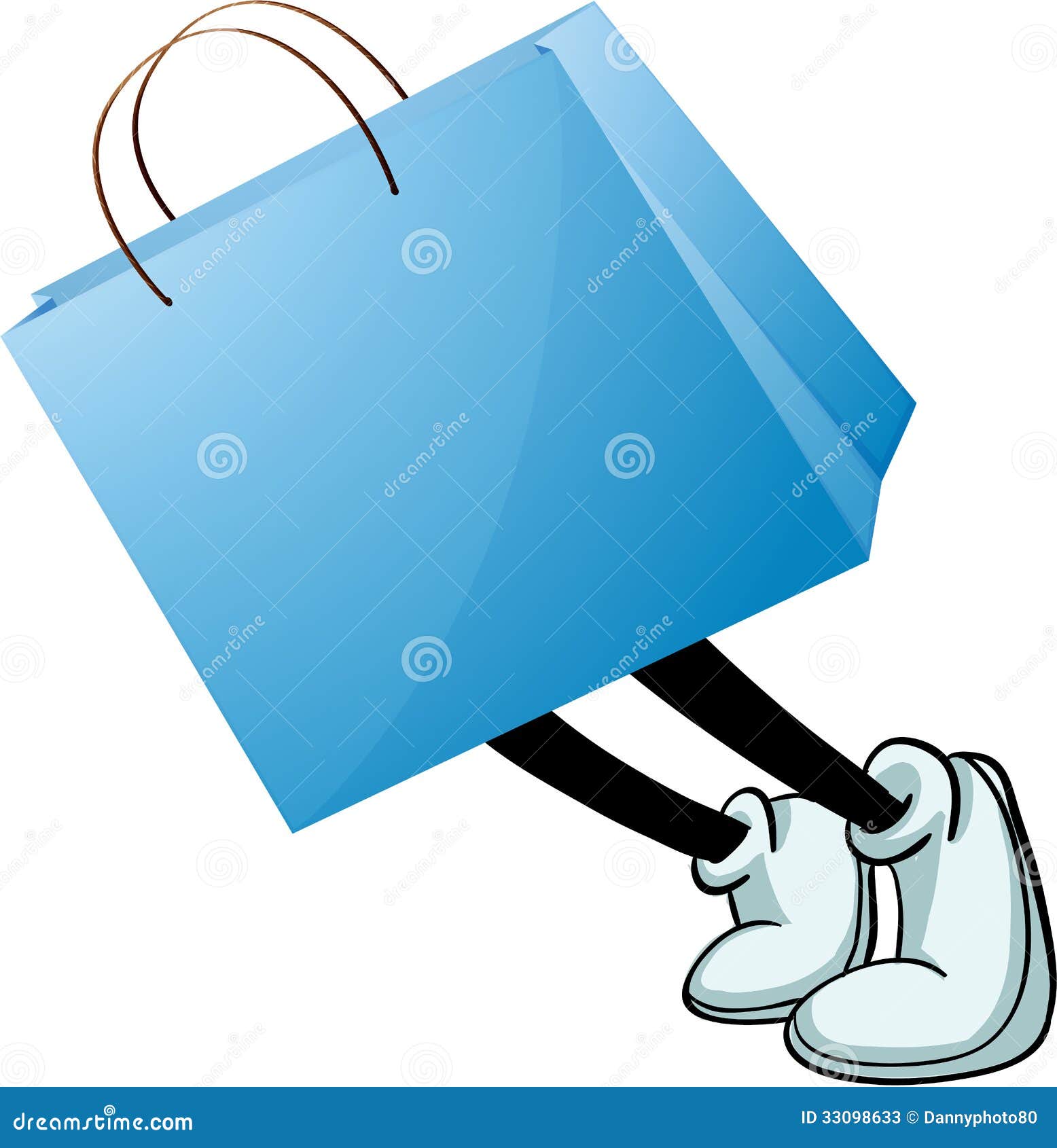 A blue bag stock vector. Illustration of package, blue - 33098633