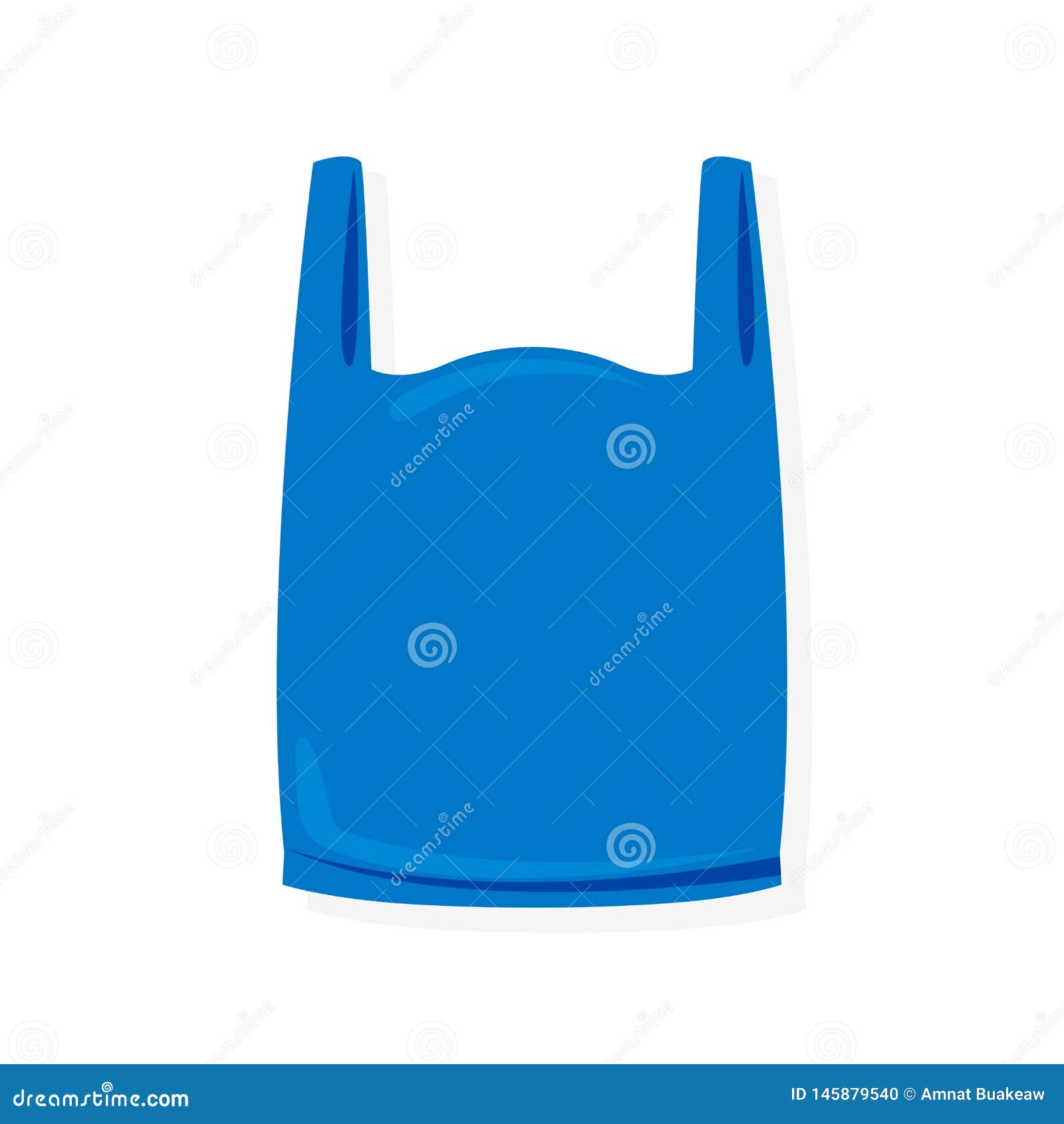 Blue Bag Plastic Illustration on White Background Stock Vector ...