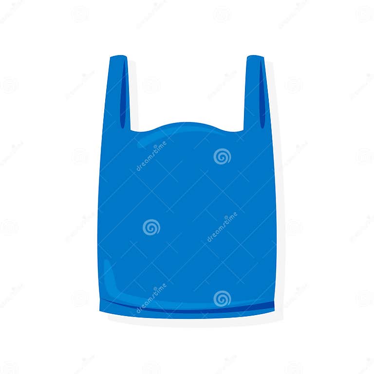 Blue Bag Plastic Illustration on White Background Stock Vector ...