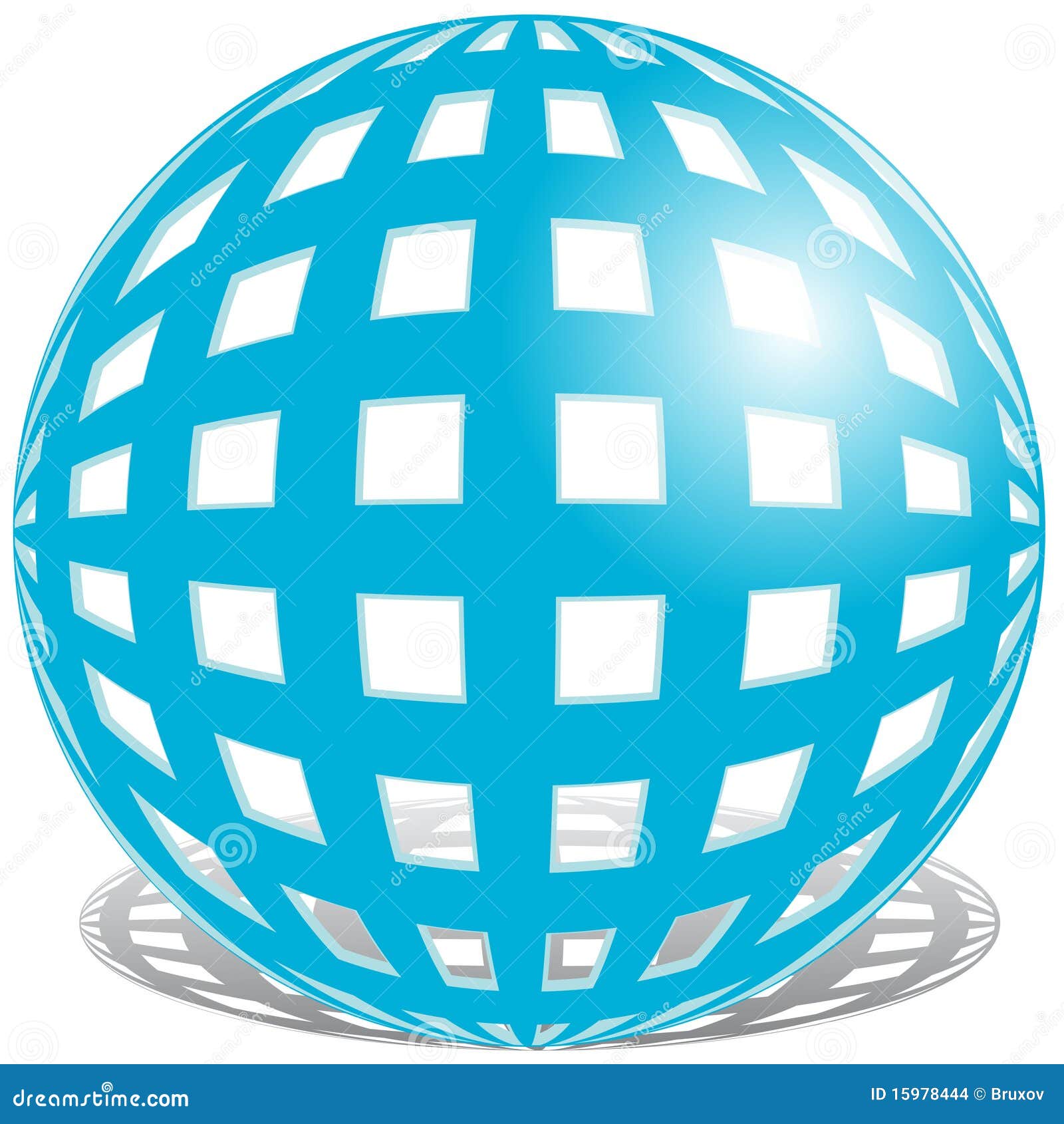 Blue ball stock vector. Illustration of abstract, white - 15978444