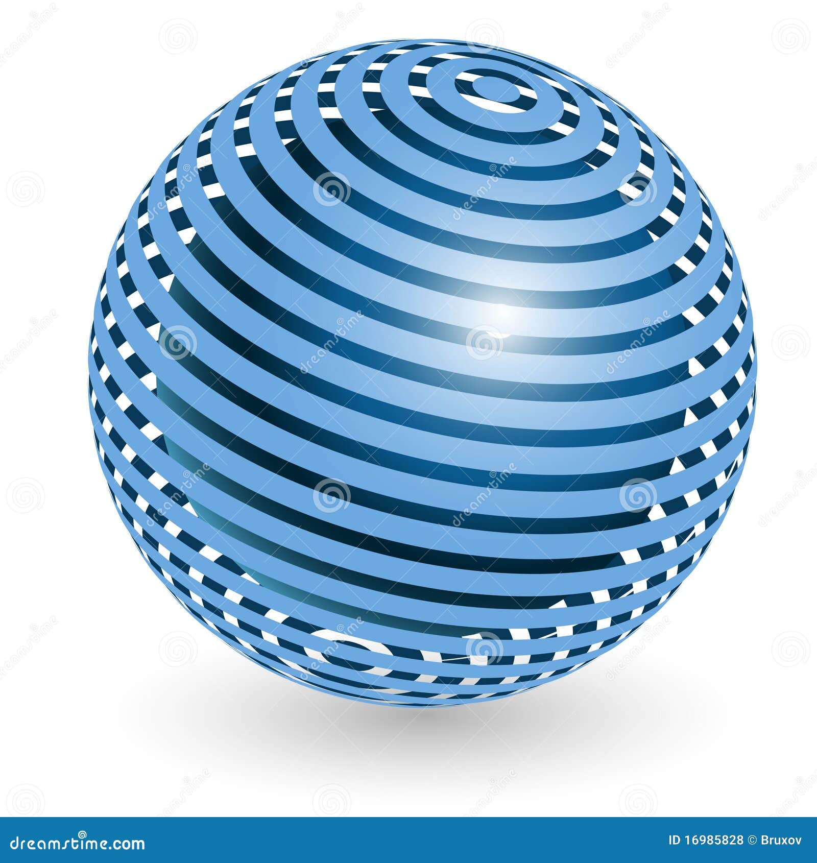 Blue ball stock vector. Illustration of digital, planet - 16985828