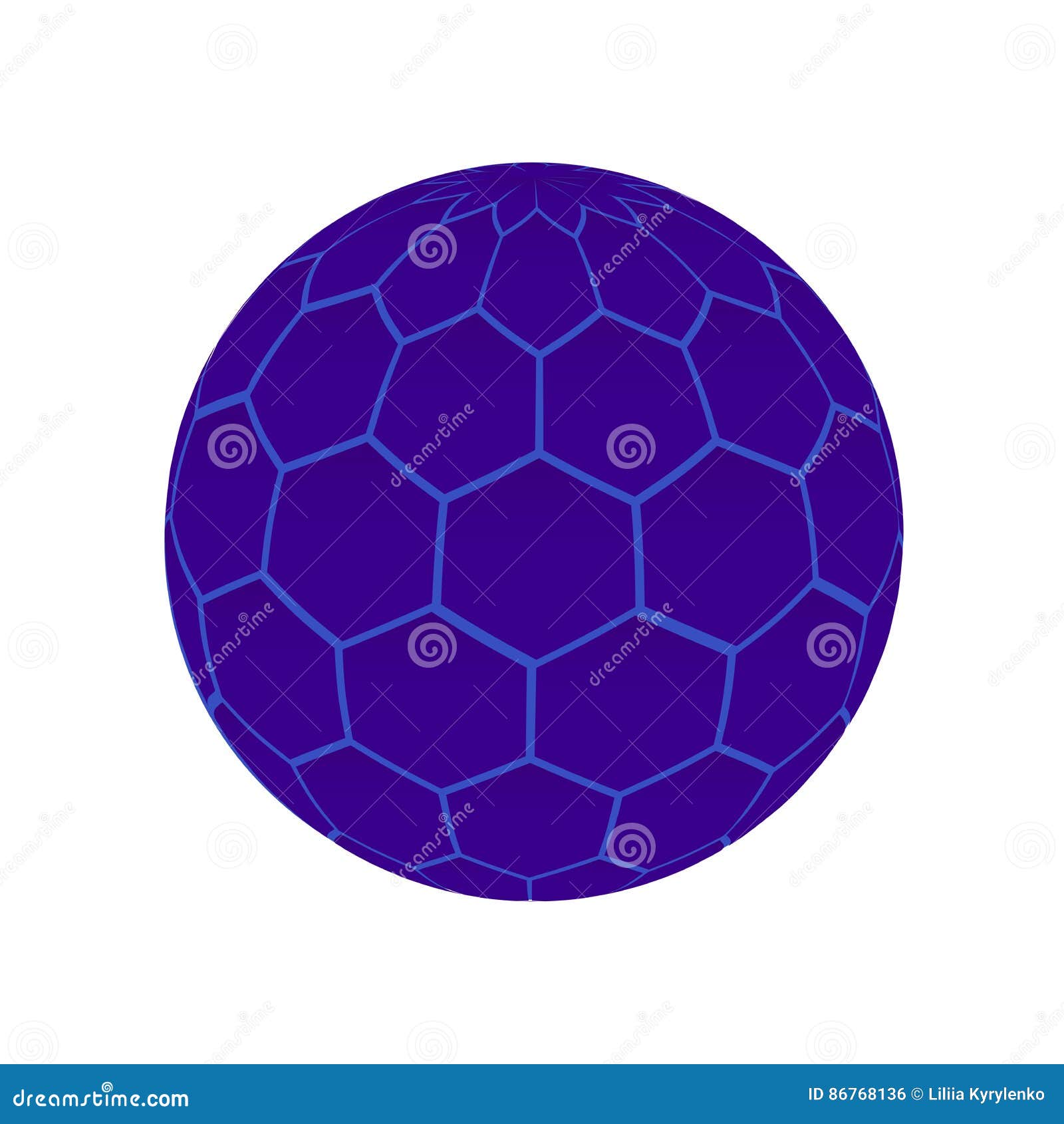 Blue Ball. Cirkle of Polygons Stock Illustration - Illustration of ...
