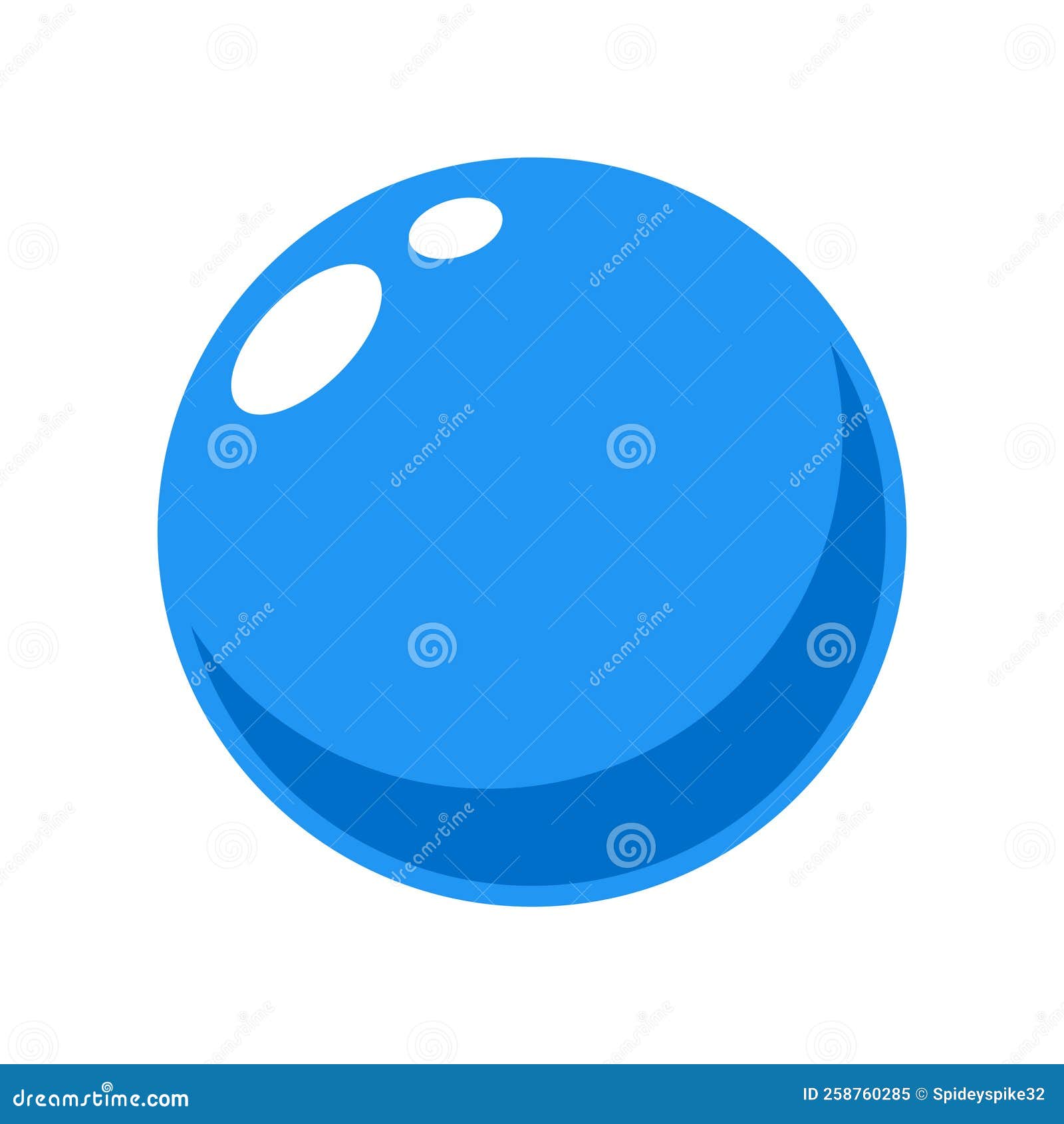 The Blue Ball, Isolated Vector Illustration Stock Illustration ...