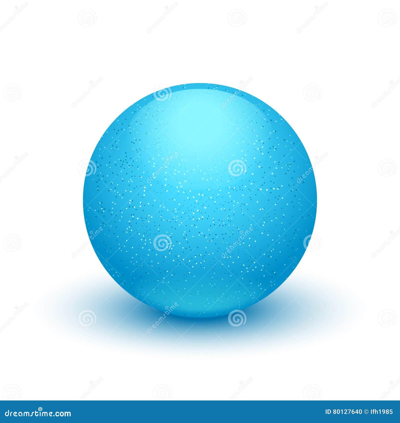 Blue ball on white stock vector. Illustration of clear - 80127640