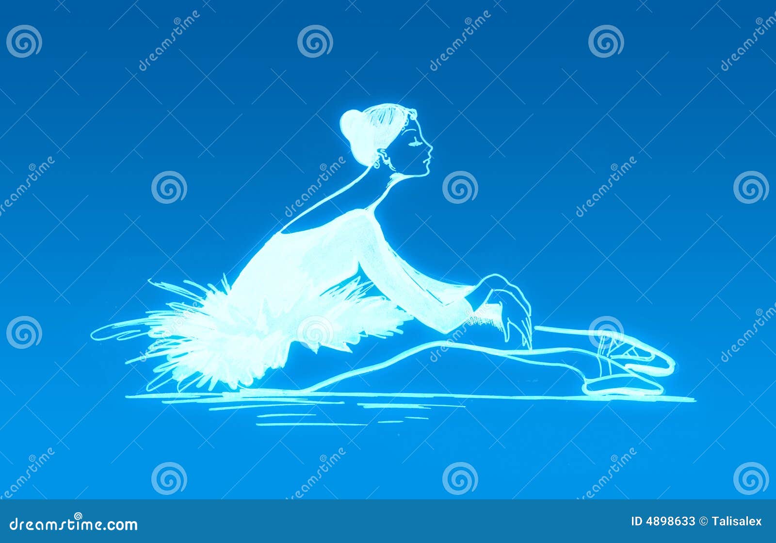 Blue ballet dancer stock illustration. Illustration of isolated - 4898633