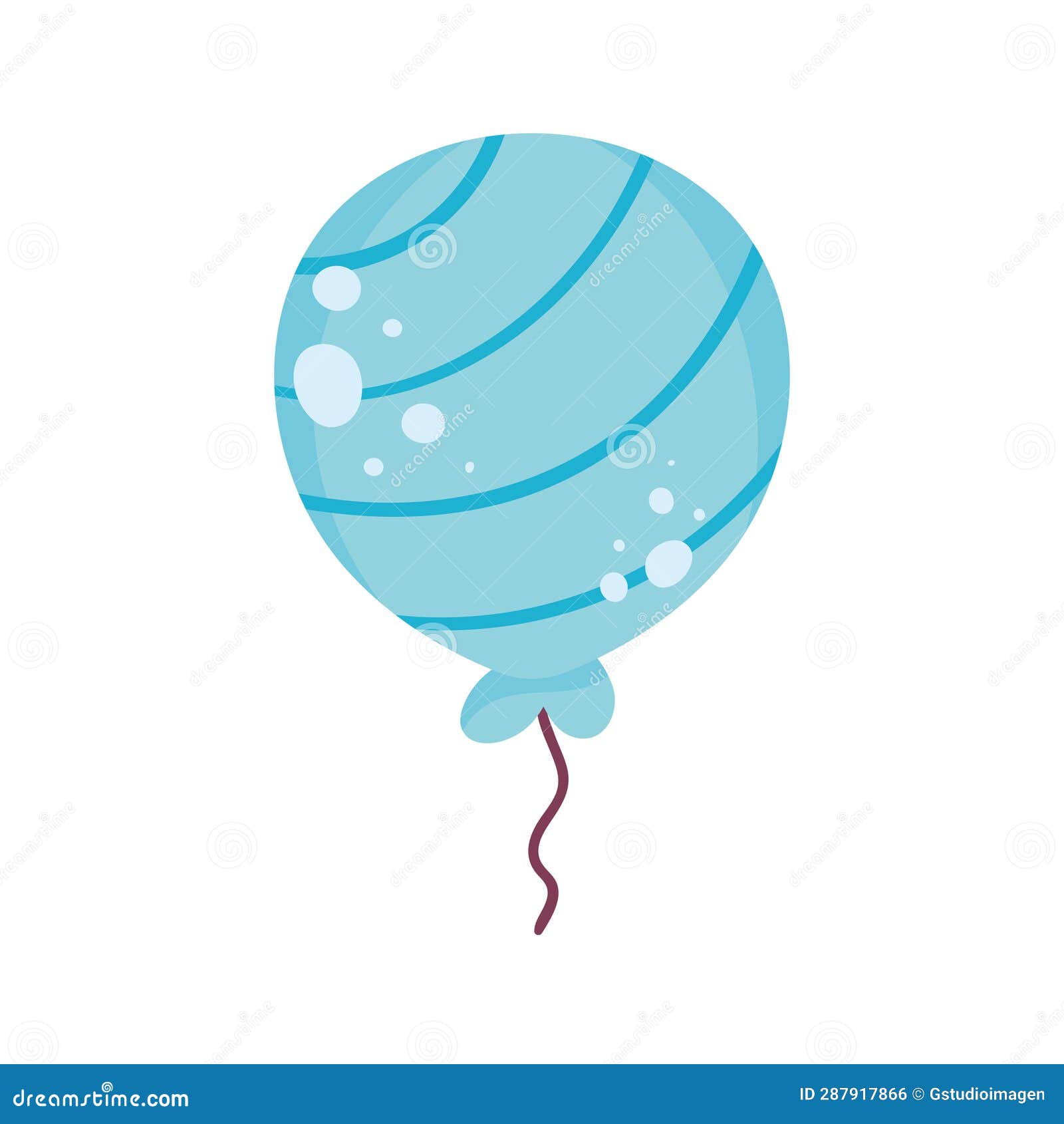 Blue ballon design stock vector. Illustration of cute - 287917866