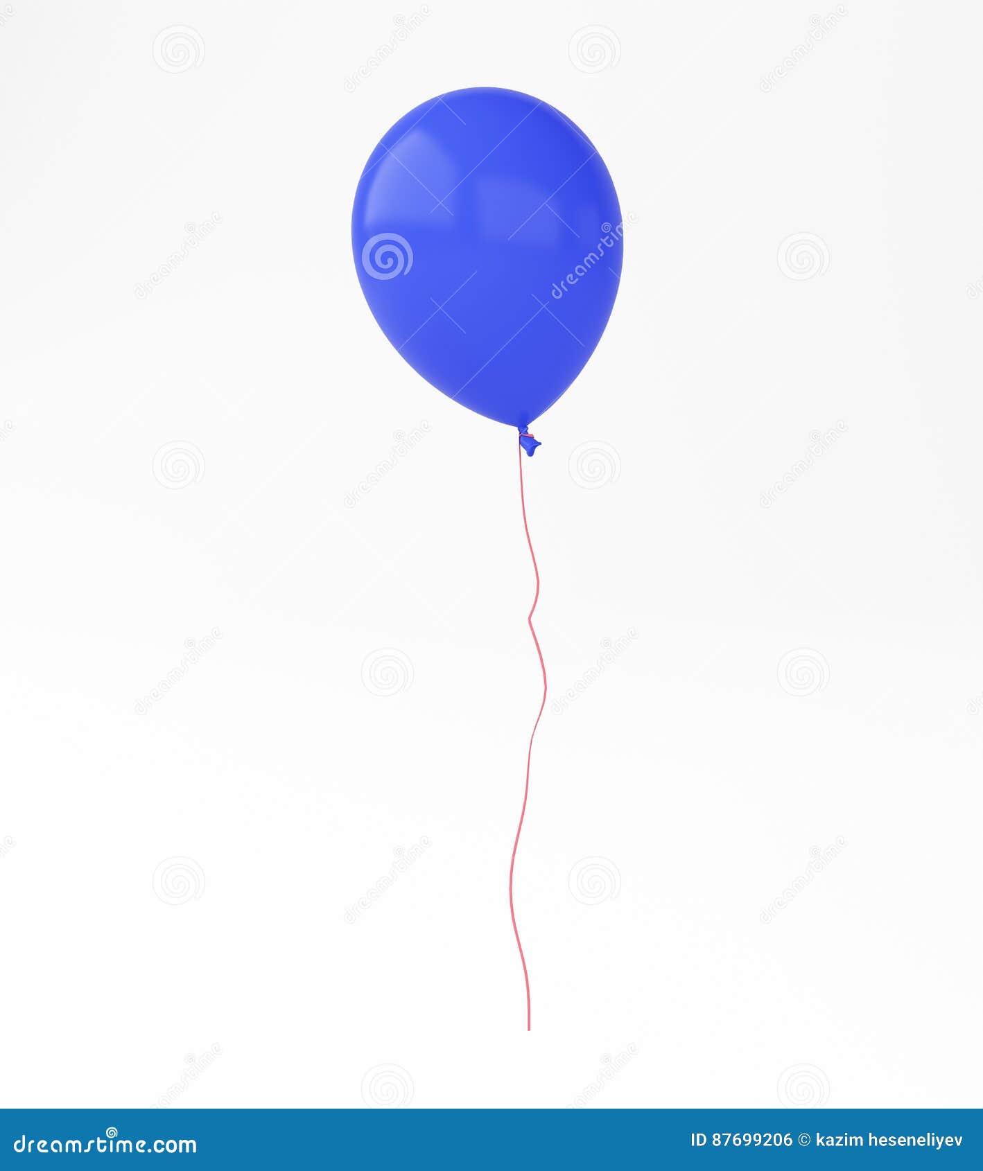 Blue balloon 3d stock illustration. Illustration of play - 87699206