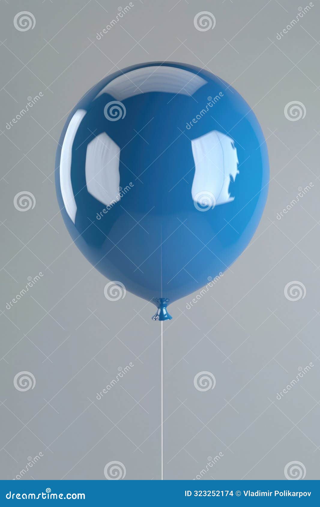 A Blue Balloon Drifting through the Air Stock Photo - Image of ...