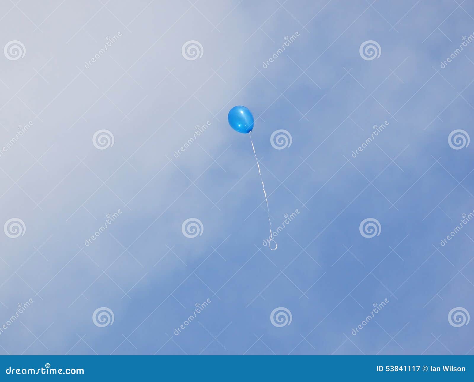 Blue Balloon Floating Away - Escape Stock Image - Image of escaping ...