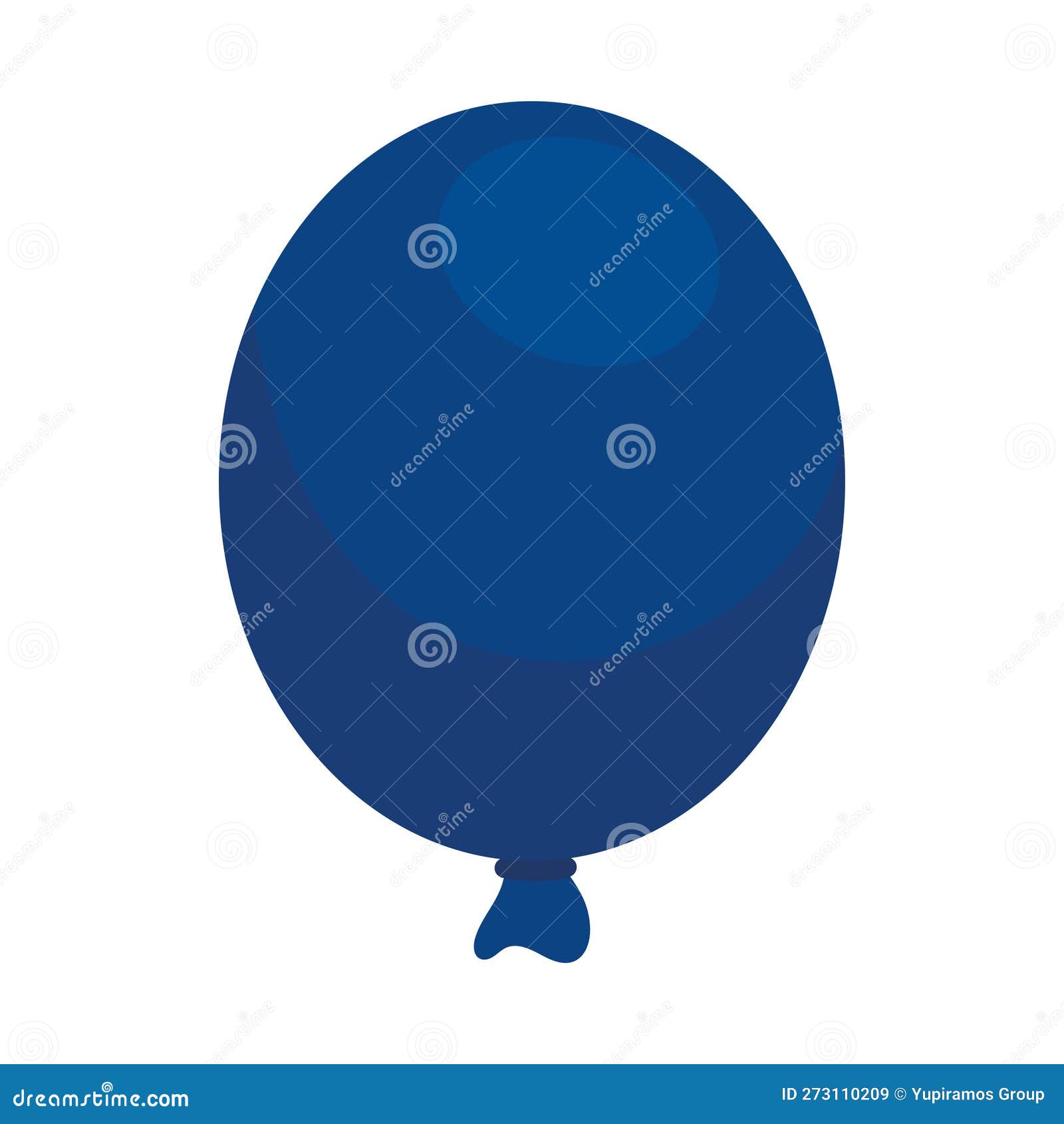Blue balloon icon stock vector. Illustration of vector - 273110209
