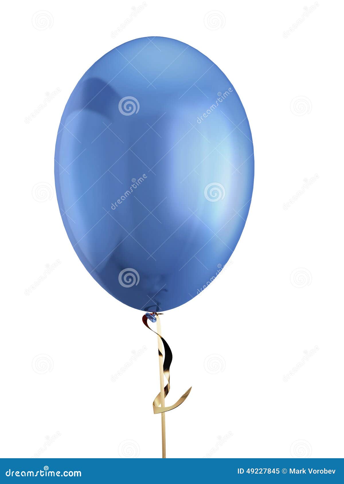 Blue Balloon Isolate on White Stock Illustration - Illustration of ...