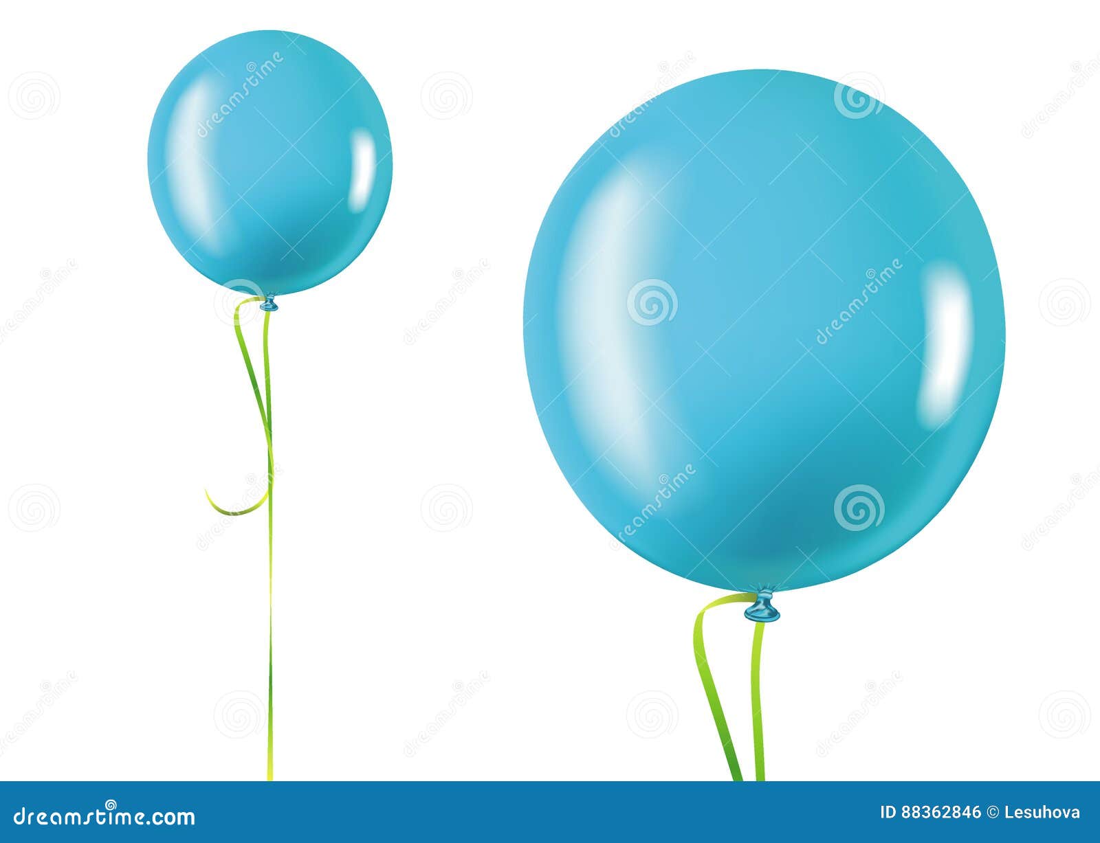 Blue balloon stock vector. Illustration of multicolored - 88362846