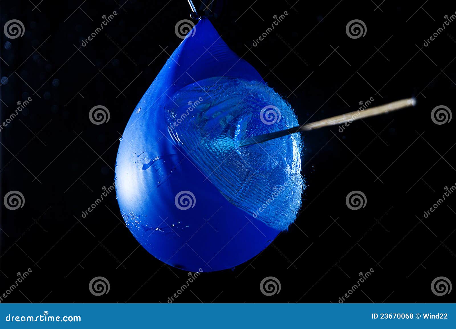The Blue Balloon Rupture of the Moment Stock Photo - Image of motion ...