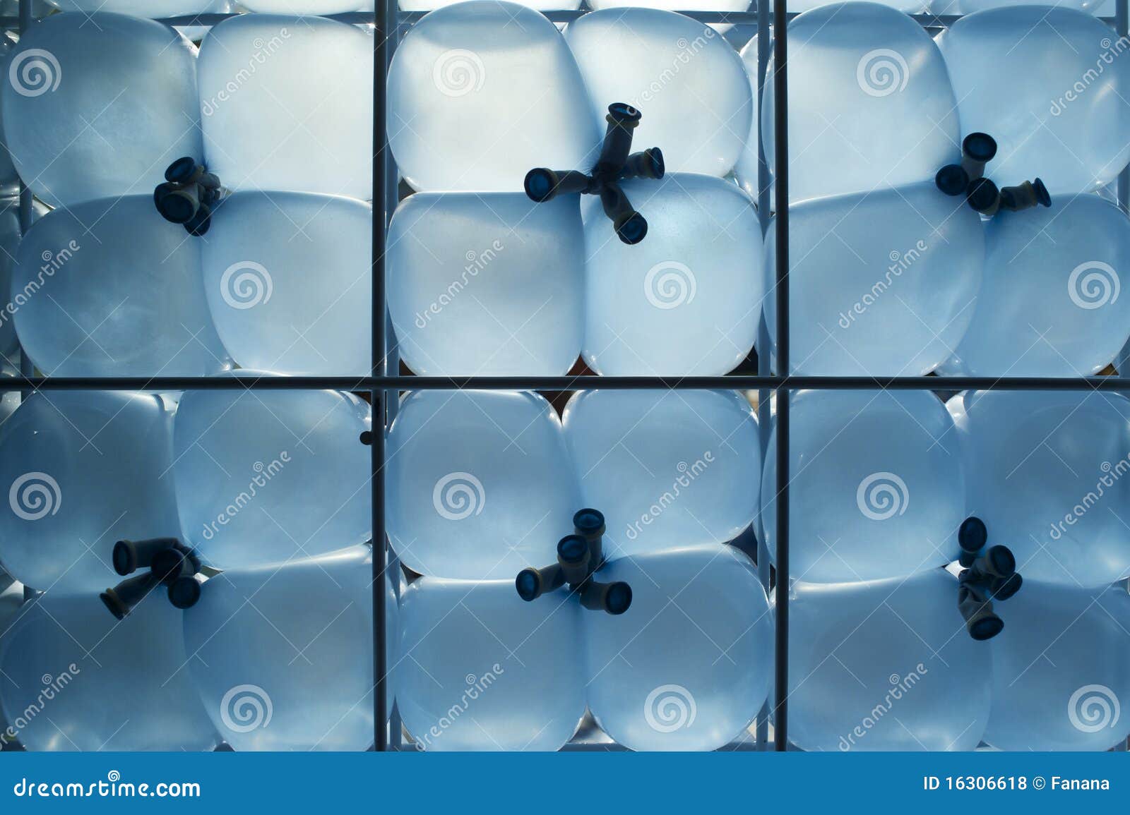 Blue balloons in the grid stock photo. Image of frames - 16306618
