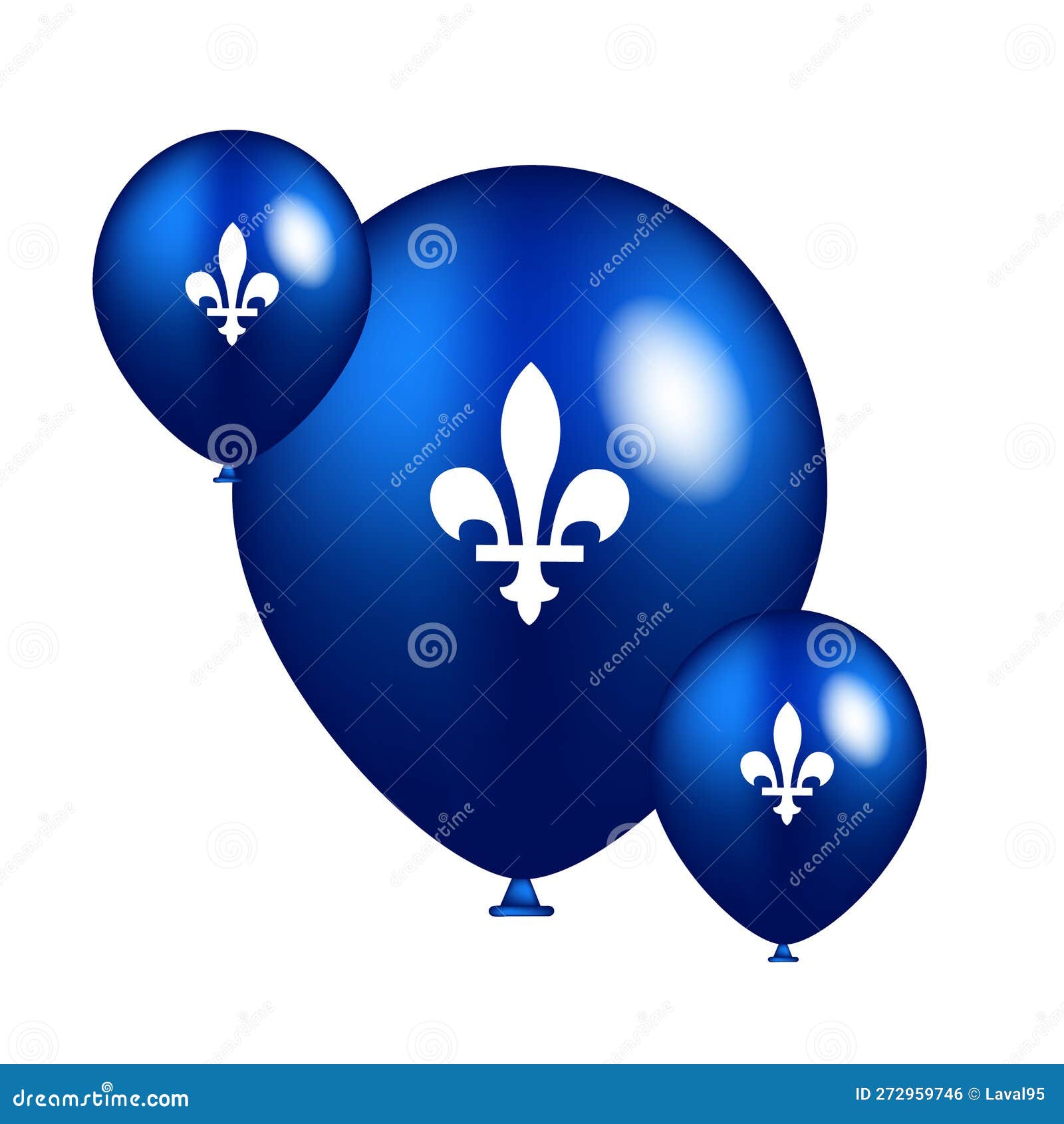 Blue Balloons with Quebec Symbol, Vector Illustration Stock Vector ...