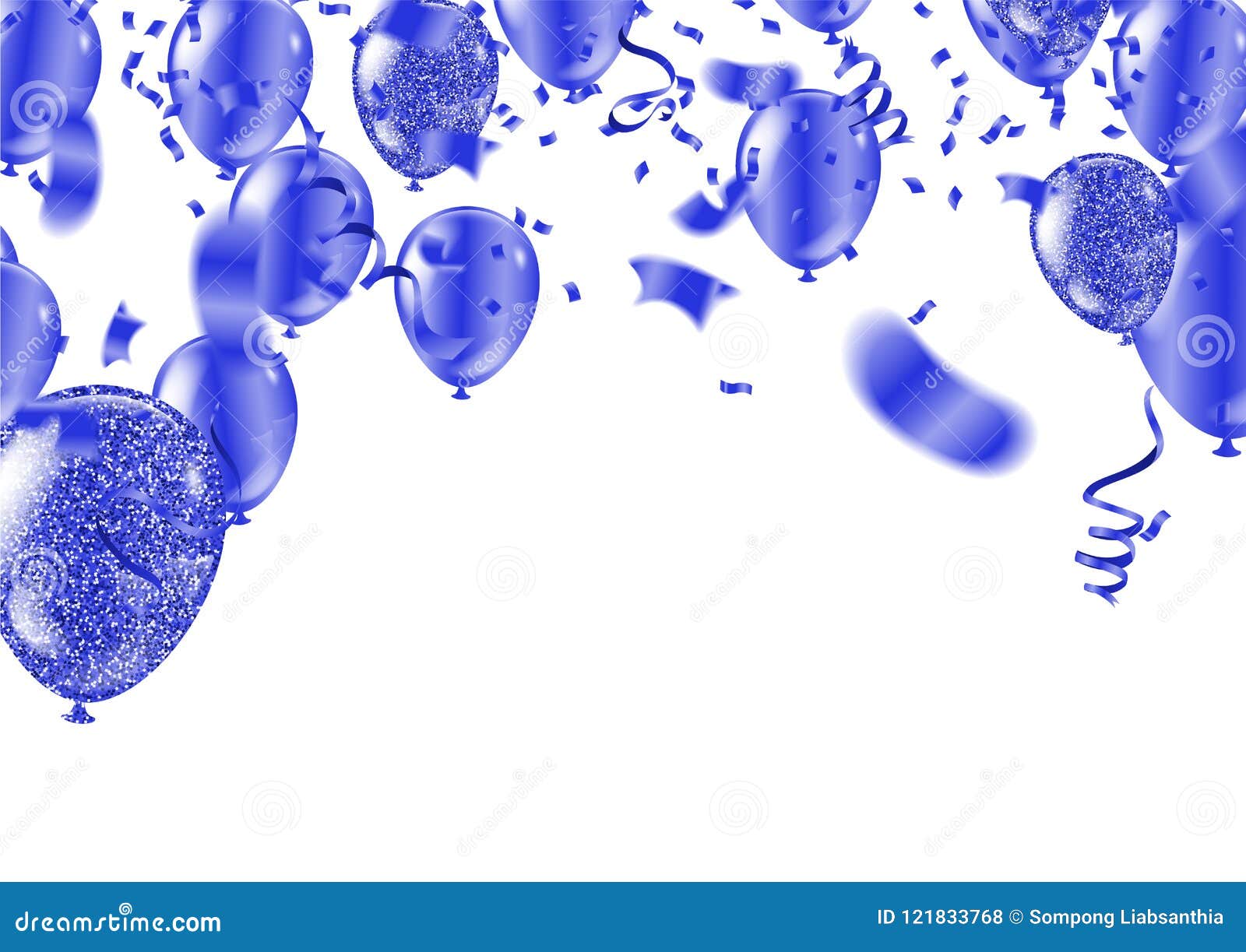 Blue balloons vector stock vector. Illustration of design - 121833768