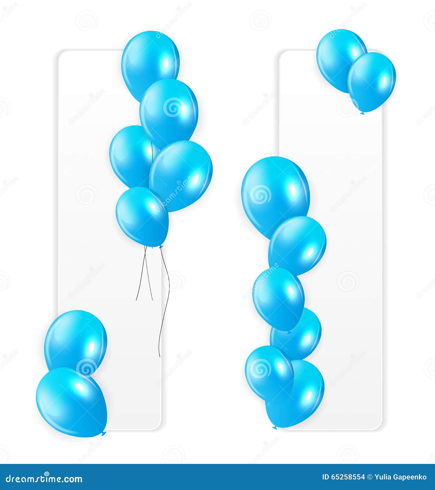 Blue Balloons, Vector Illustration Stock Vector - Illustration of ...