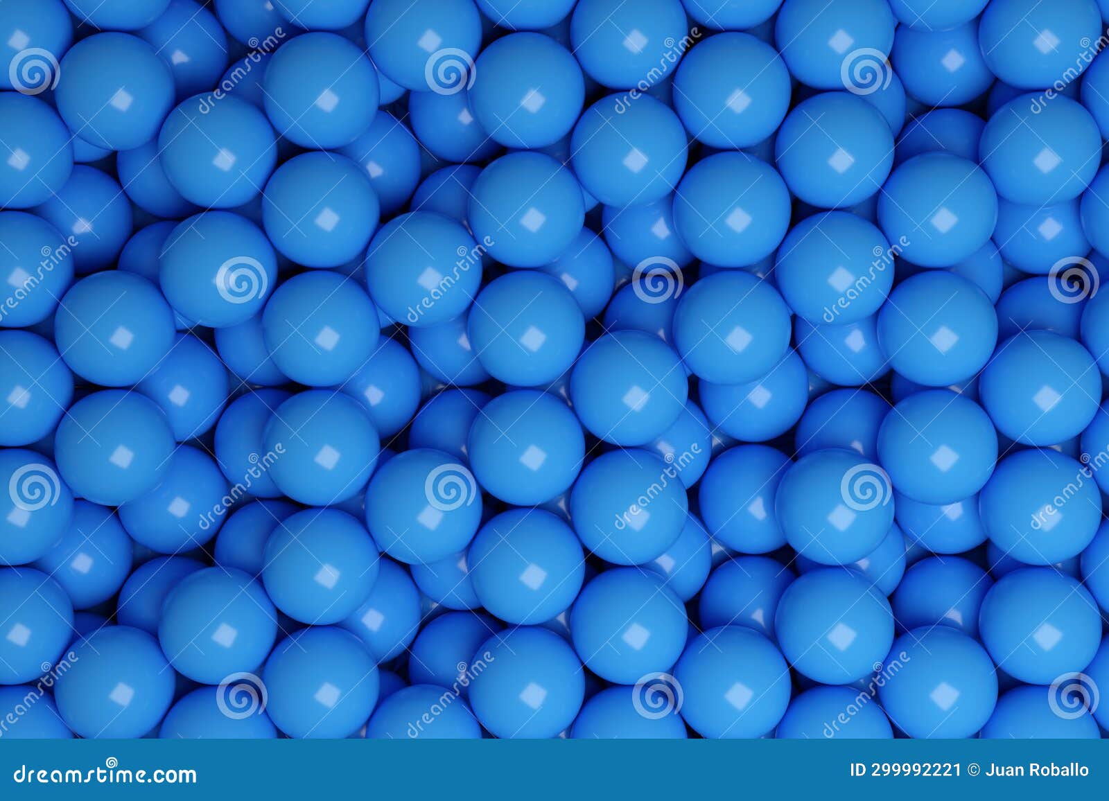 Blue Balls Background. 3d Illustration Stock Illustration ...