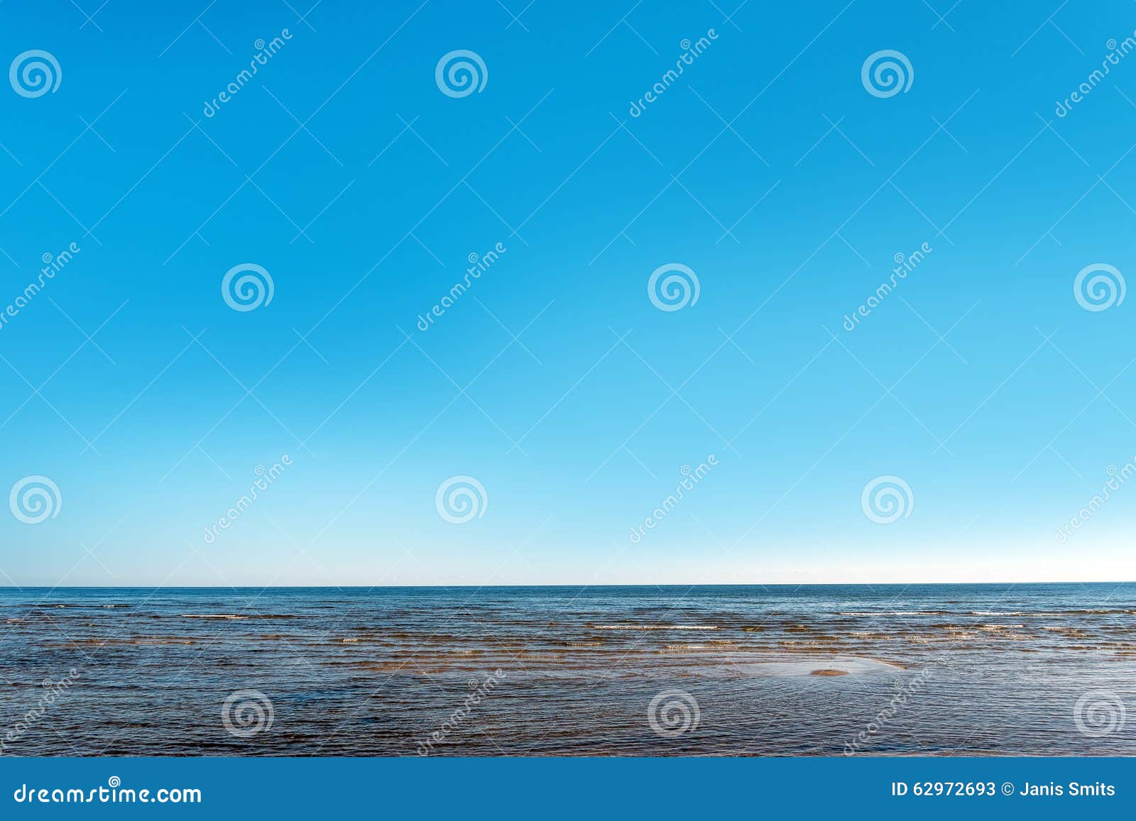 Blue Baltic sea. stock image. Image of sand, horizon - 62972693