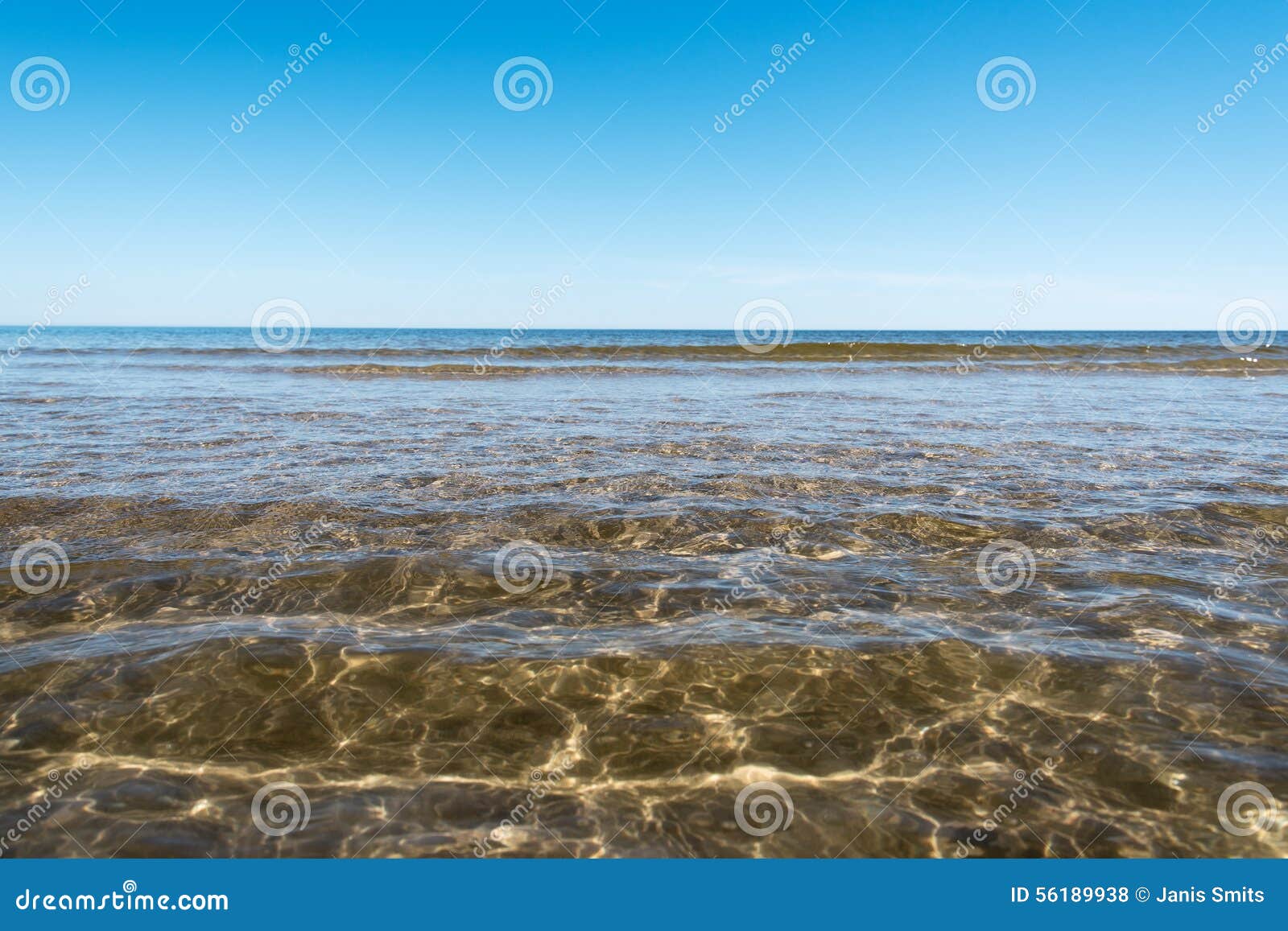 Blue Baltic sea. stock photo. Image of blue, latvia, travel - 56189938