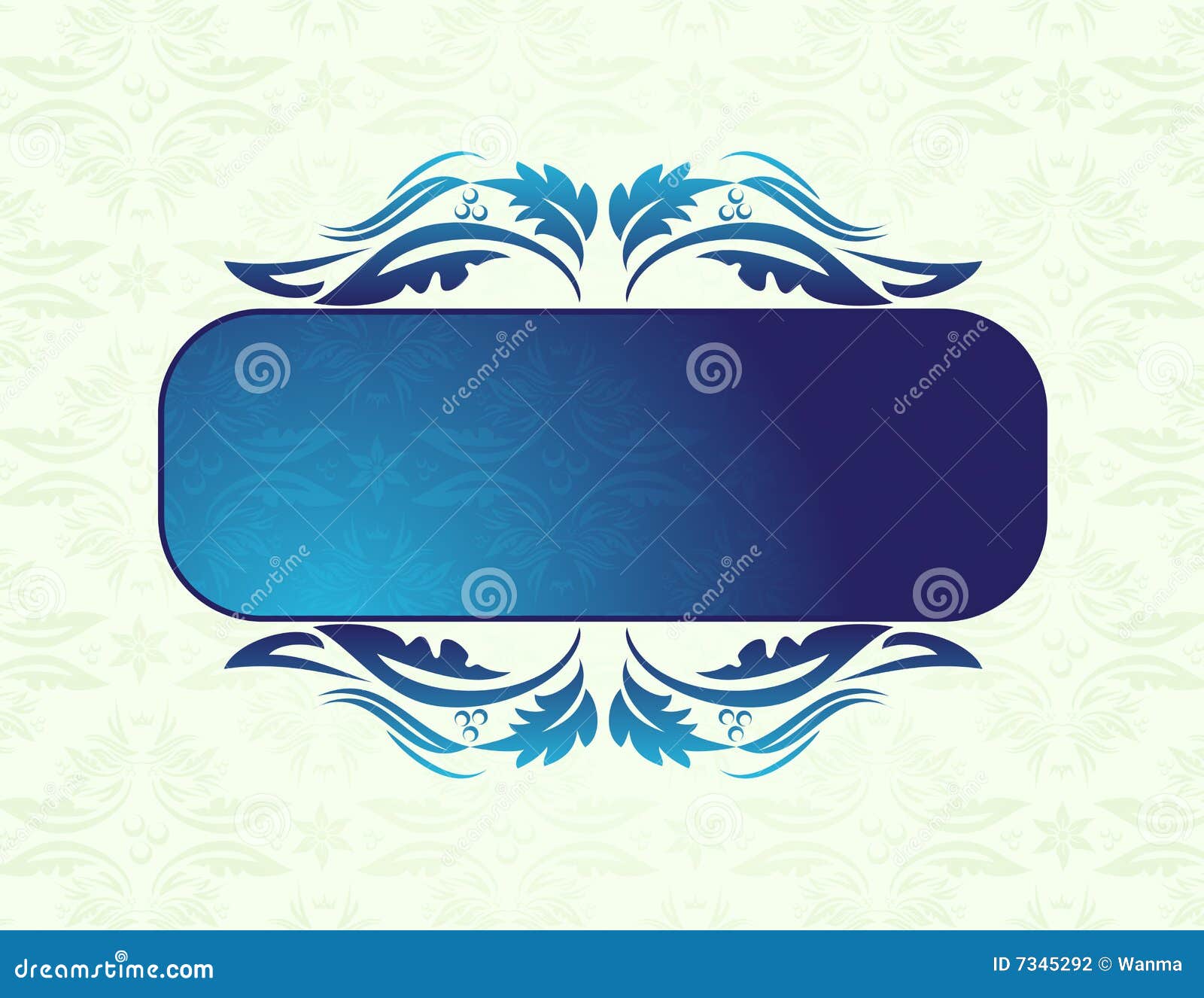 Blue banner stock vector. Illustration of nature, frame - 7345292