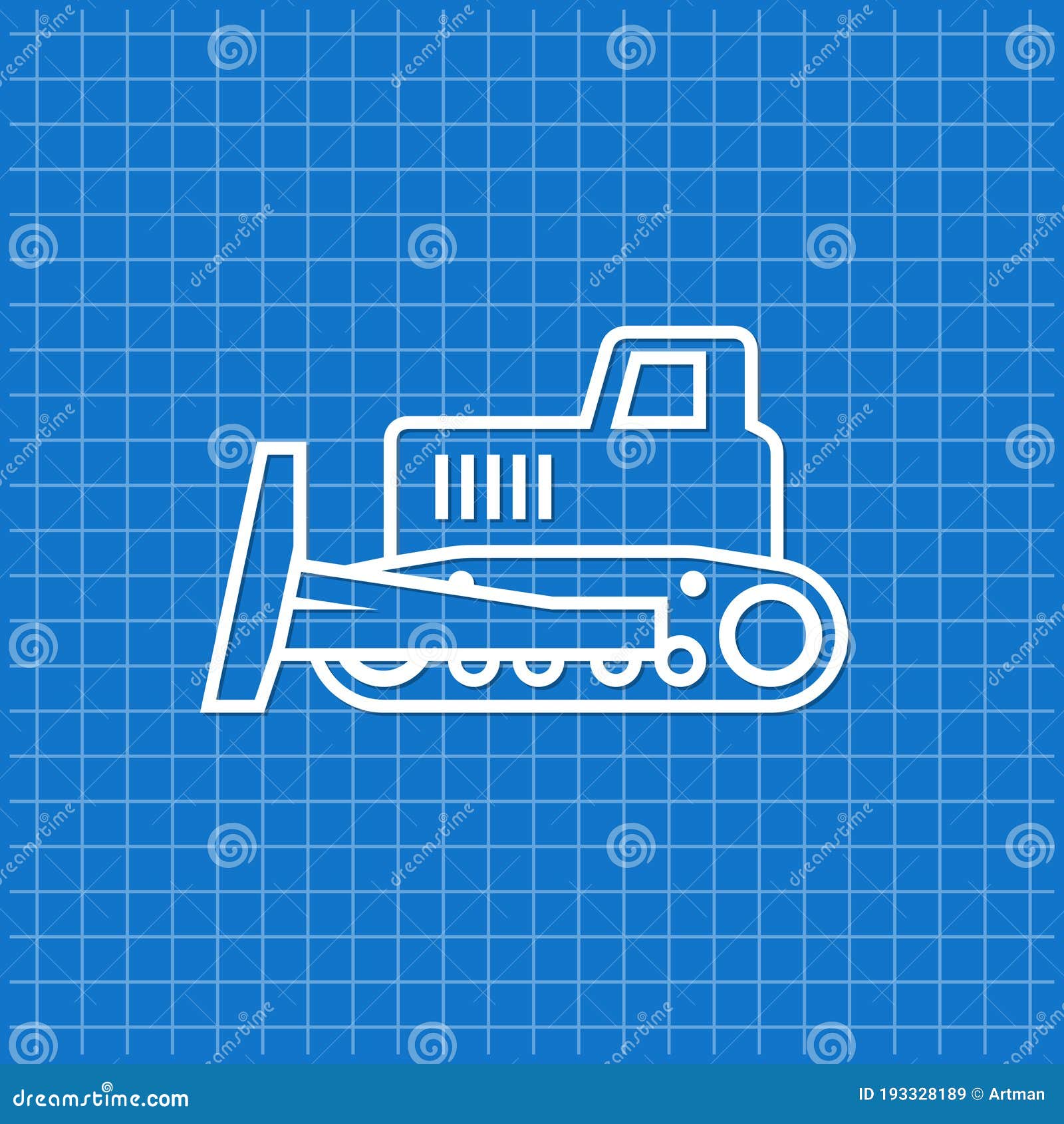 Bulldozer Icon Cartoon Vector | CartoonDealer.com #98531709