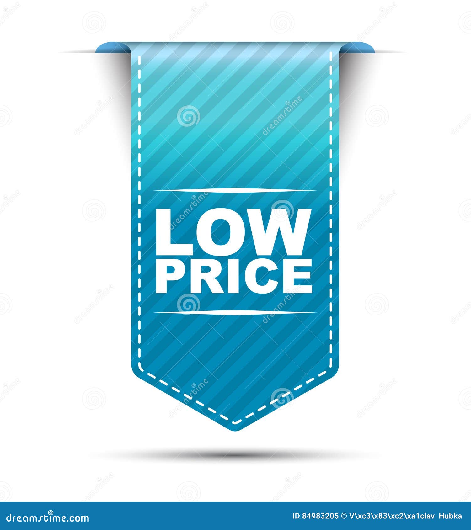 Blue Banner Design Low Price Stock Illustration - Illustration of blue ...