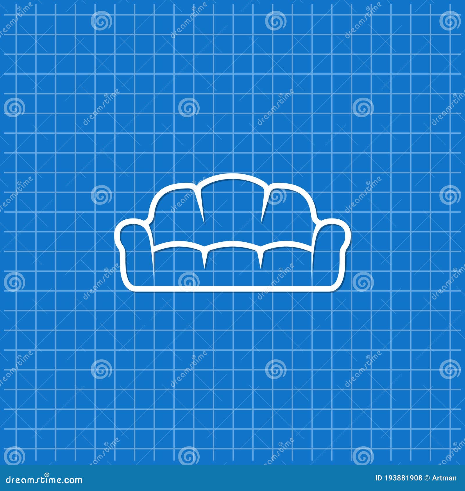 Sofa Icon On White Background. Modern Luxury Sofas. Flat Style. Couches ...