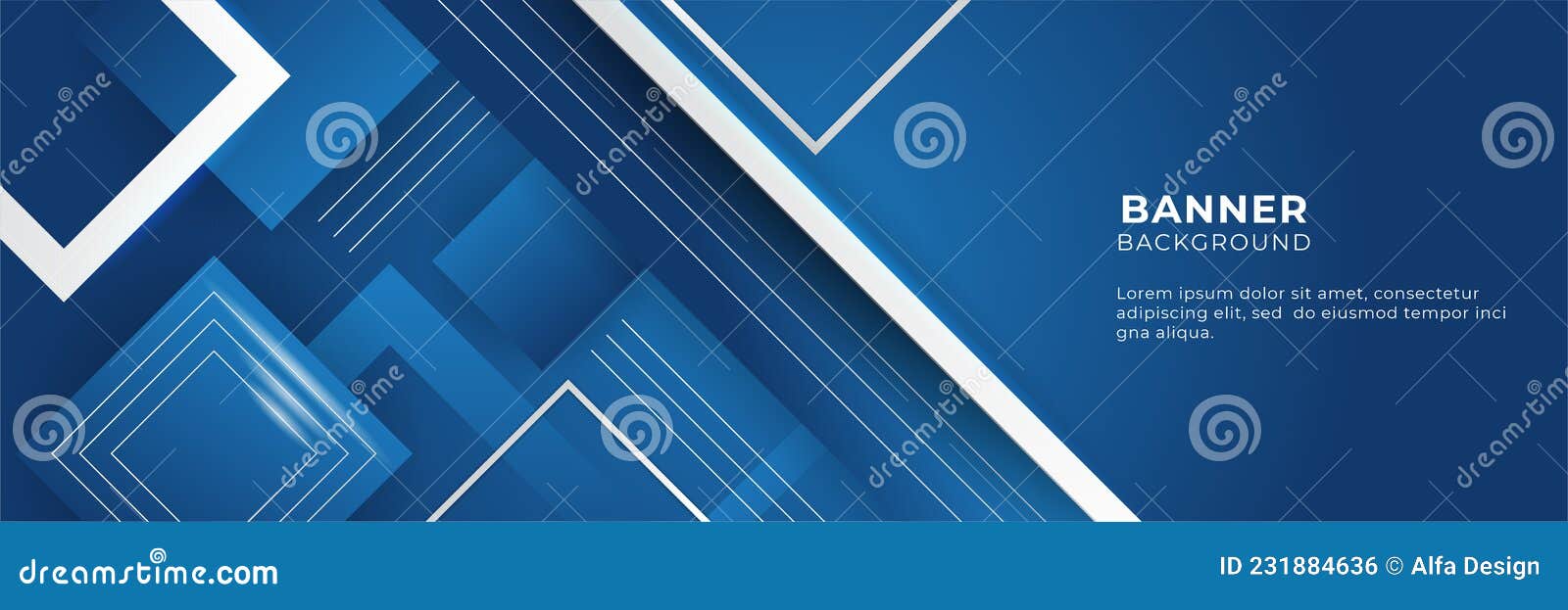 Blue Banner Templates Designed for the Web. Simple Blue Banner or ...